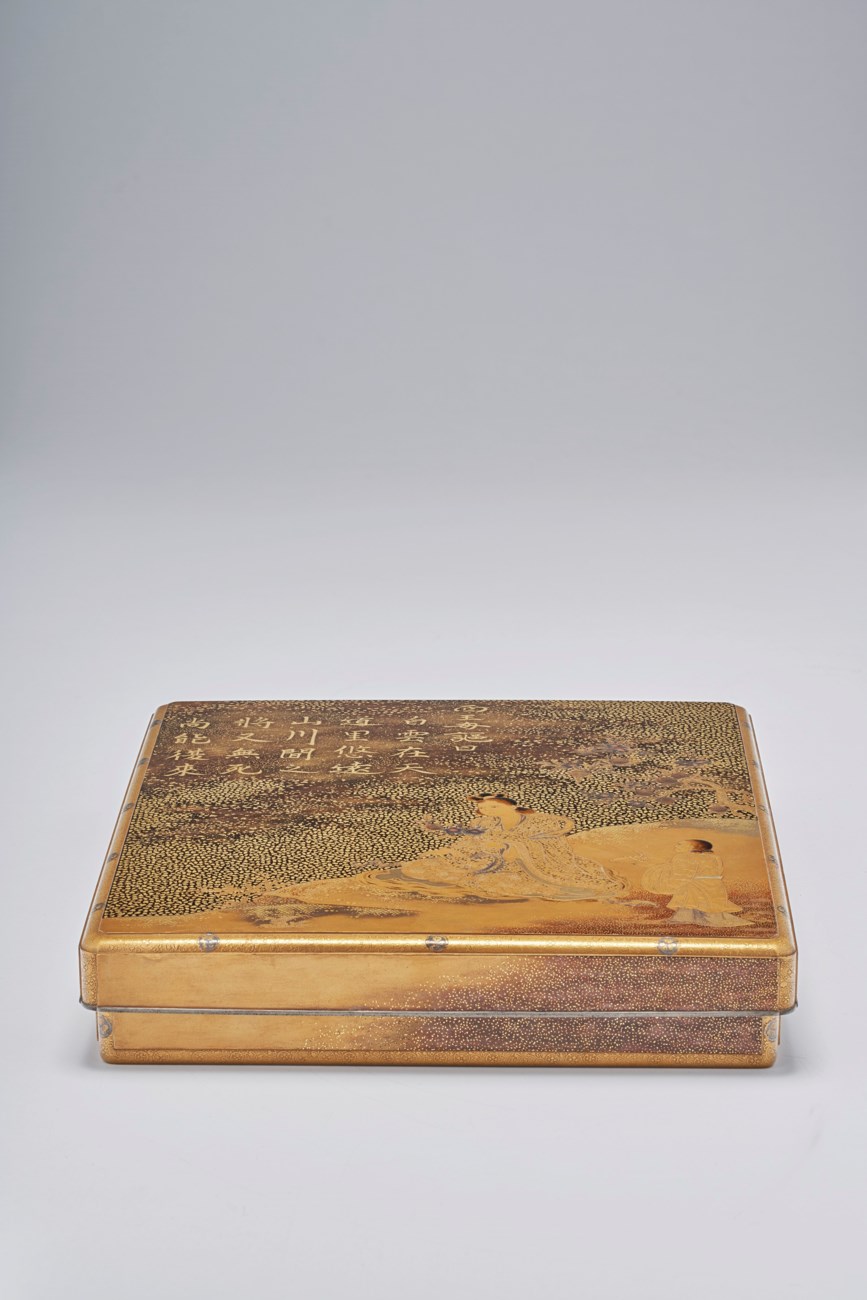 A MAGNIFICENT LACQUER WRITING BOX (SUZURIBAKO), EDO PERIOD (LATE 17TH ...