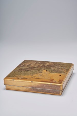 A MAGNIFICENT LACQUER WRITING BOX (SUZURIBAKO), EDO PERIOD (LATE 17TH ...