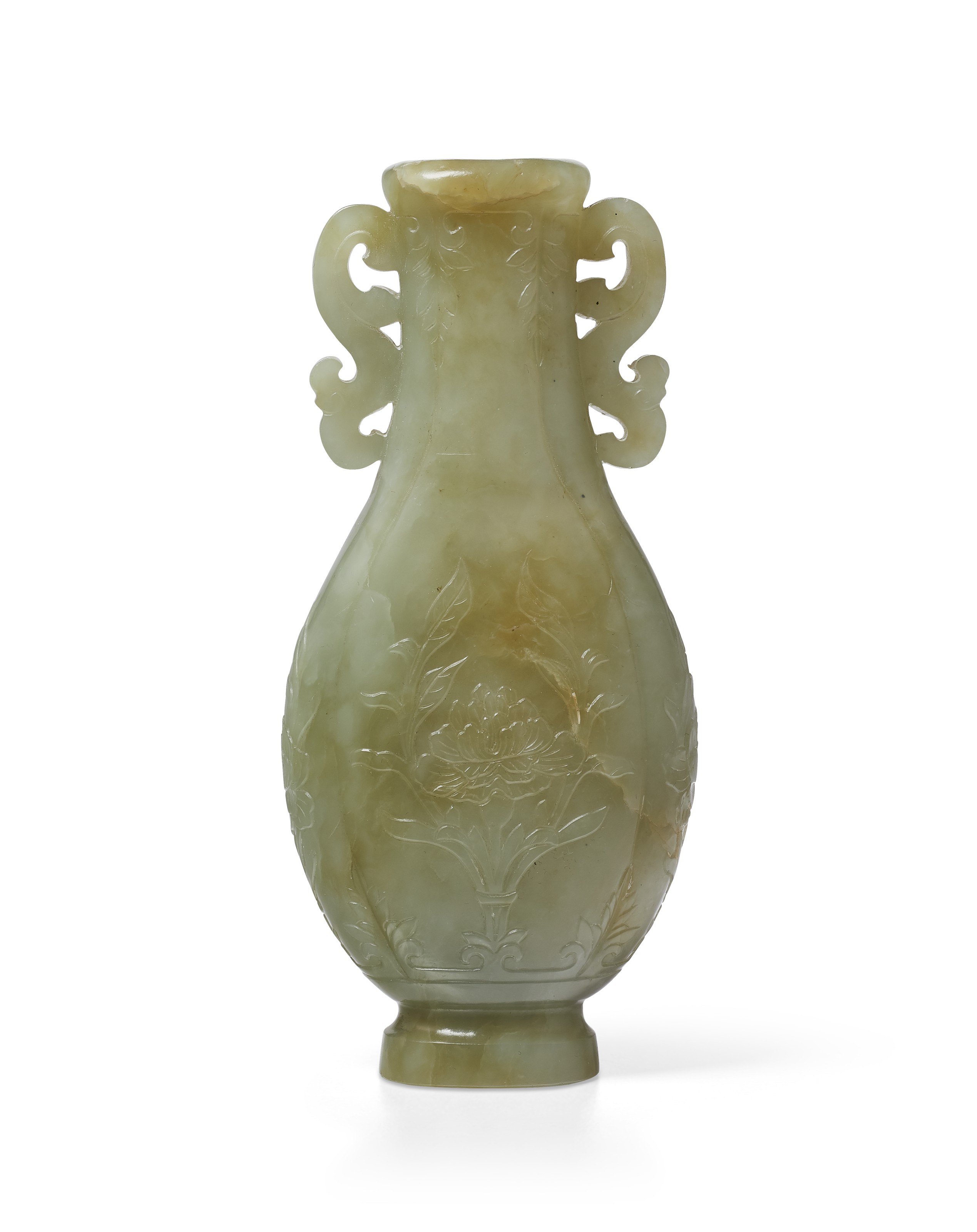 A SMALL CARVED GREYISH-GREEN JADE VASE, CHINA, 19TH CENTURY | Christie’s