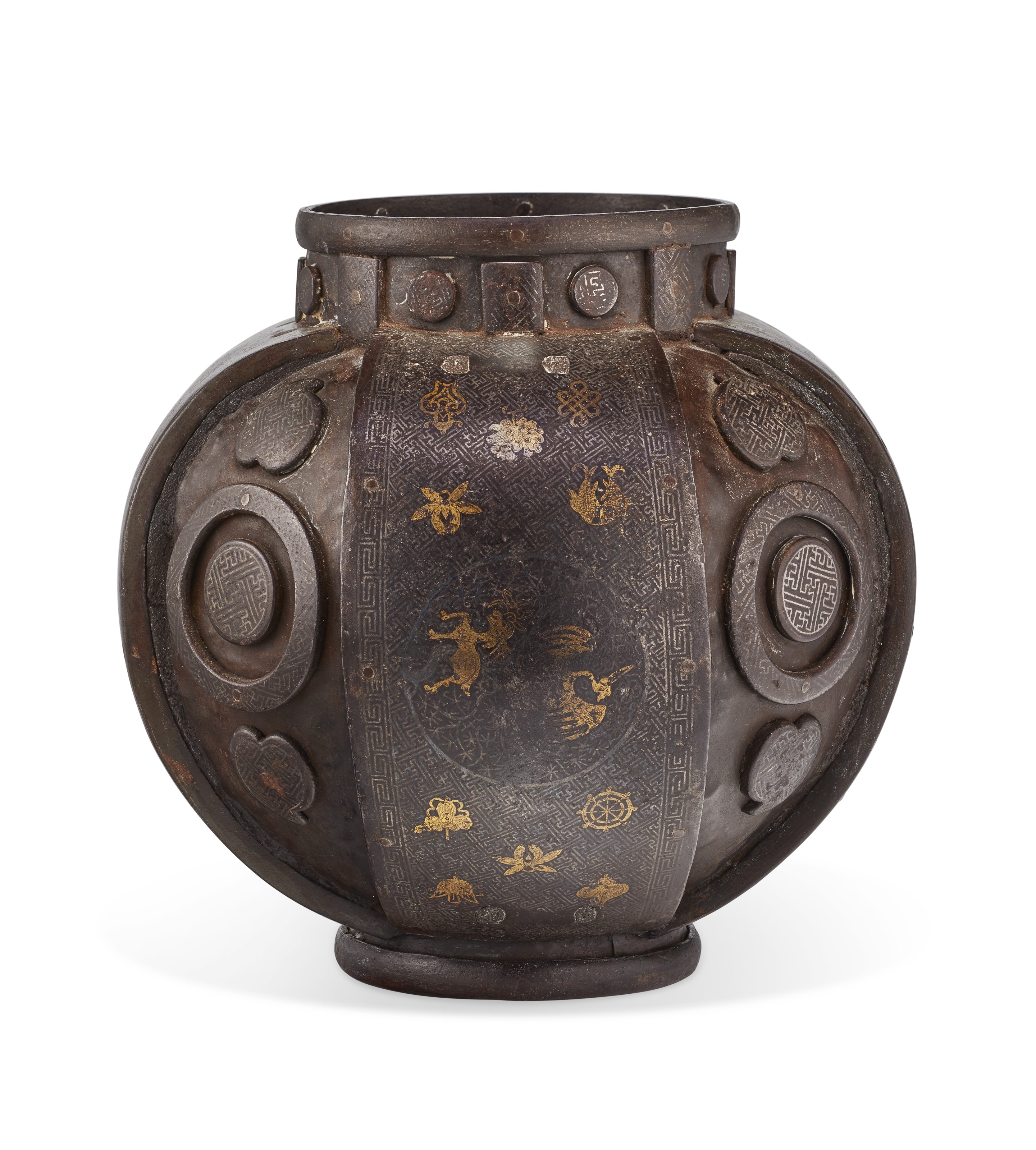 A SILVER-OVERLAY IRON VESSEL, CHINA, 19TH CENTURY | Christie’s