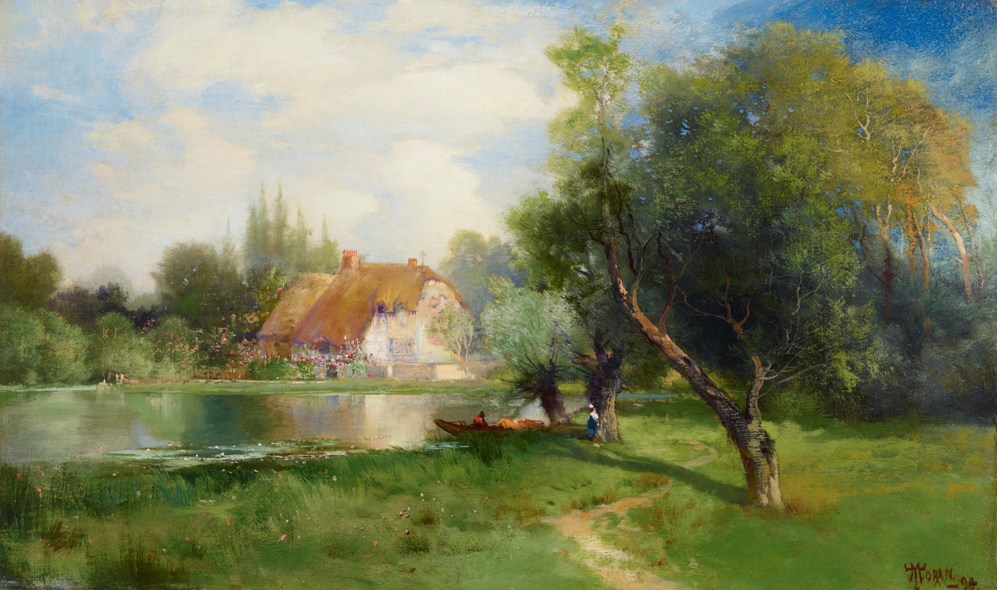 THOMAS MORAN (1837-1926), Near East Hampton, Long Island | Christie's