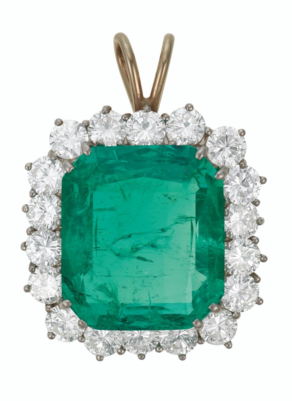 EMERALD AND DIAMOND PENDANT | Christie's