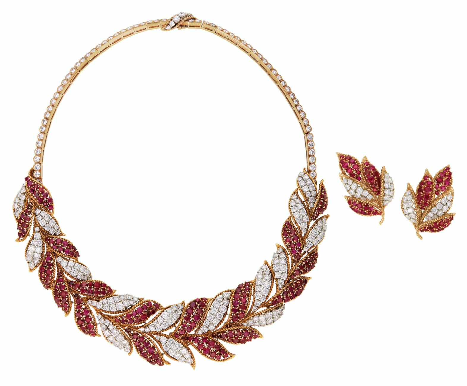 VAN CLEEF & ARPELS SET OF RUBY AND DIAMOND JEWELRY | Christie's