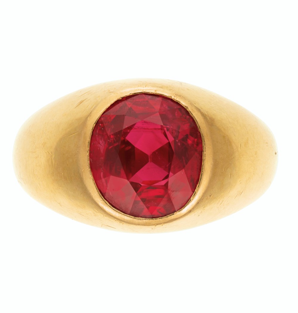 F.J. COOPER SUPERB RUBY AND GOLD RING | Christie's