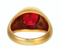 F.J. COOPER SUPERB RUBY AND GOLD RING | Christie's