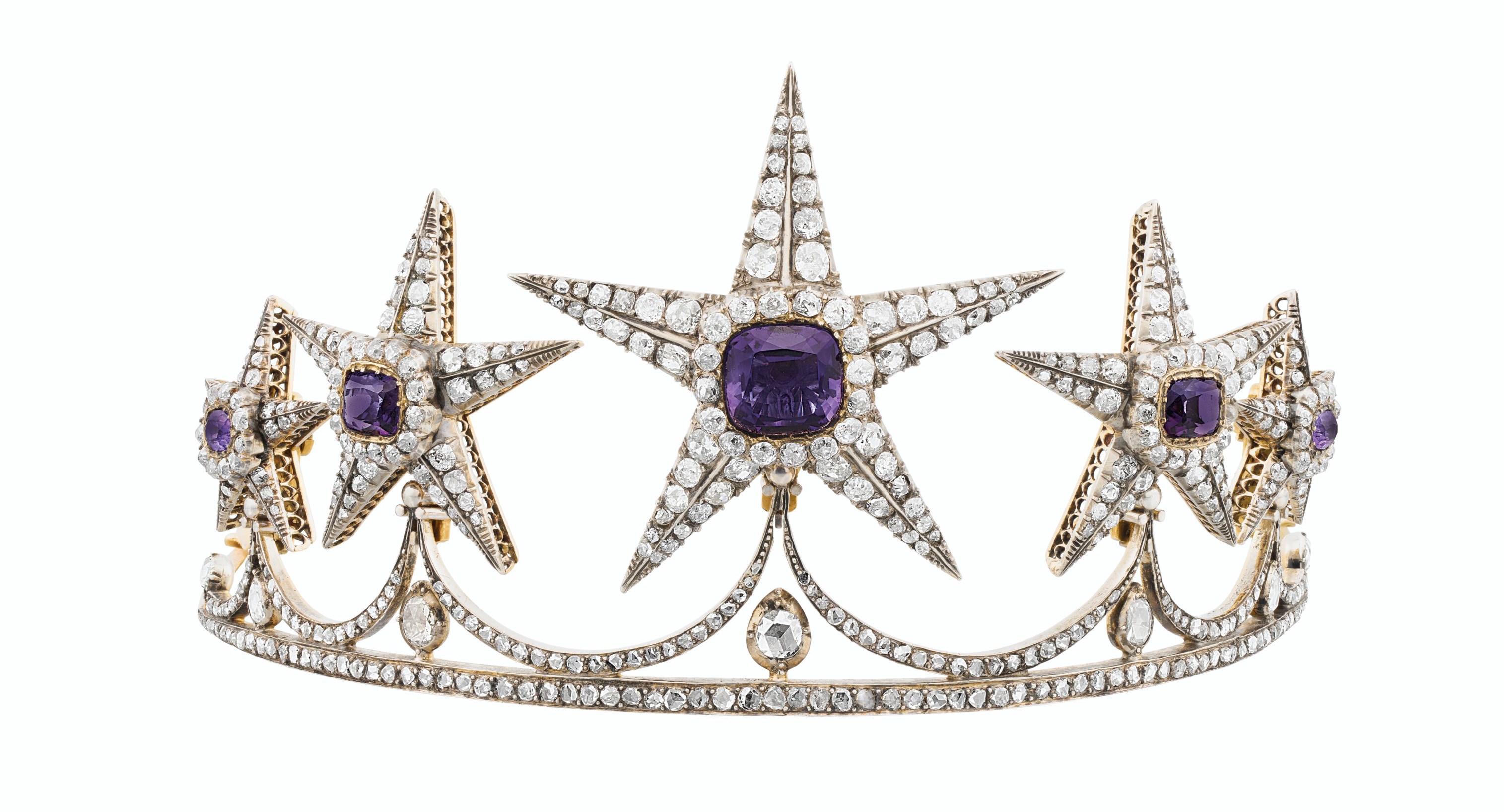 ANTIQUE AMETHYST AND DIAMOND TIARA | Christie's