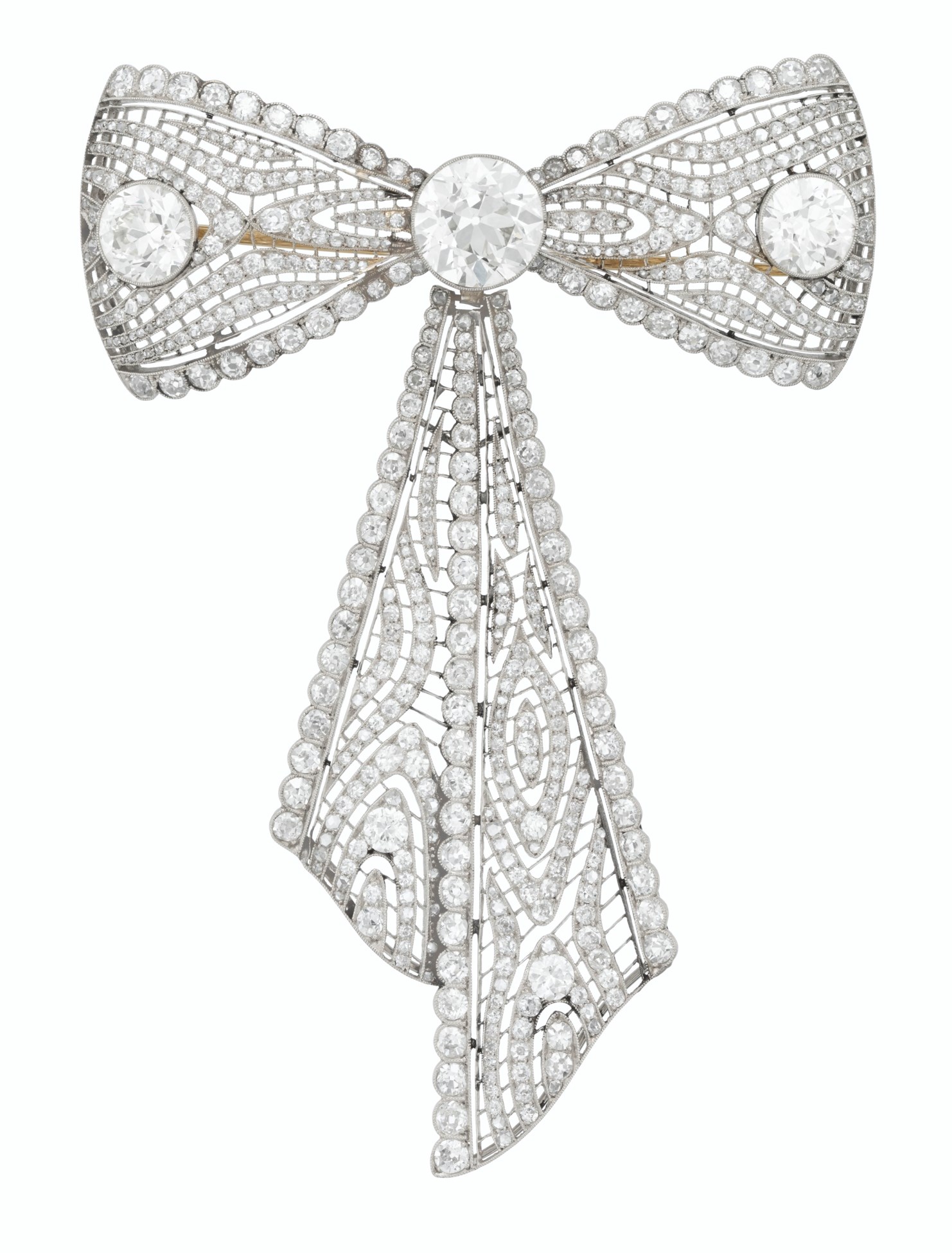 CARTIER BELLE ÉPOQUE DIAMOND BOW BROOCH | Christie's