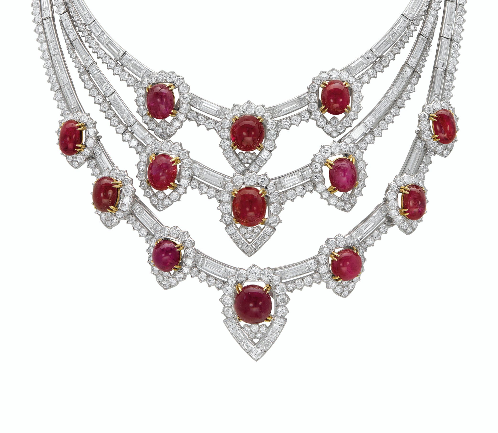 VAN CLEEF & ARPELS RETRO RUBY AND DIAMOND NECKLACE | Christie's