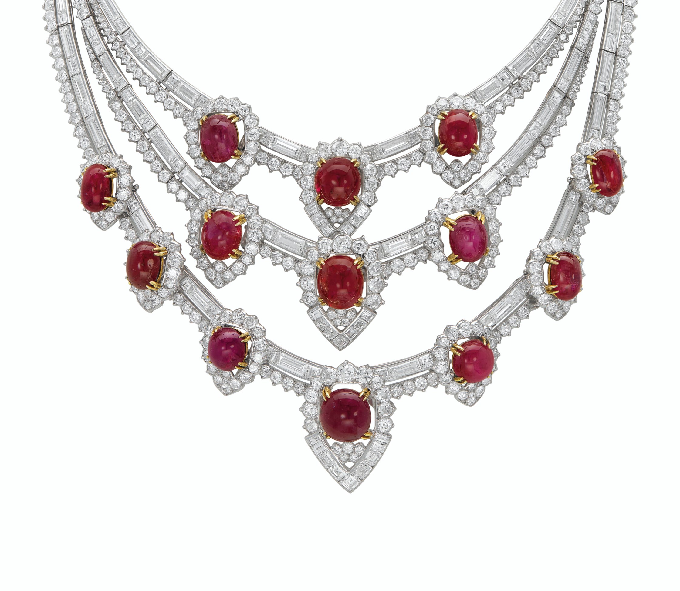VAN CLEEF & ARPELS RETRO RUBY AND DIAMOND NECKLACE | Christie's
