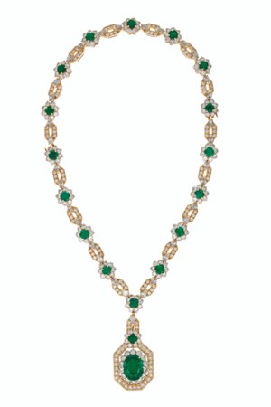 VAN CLEEF & ARPELS EMERALD AND DIAMOND NECKLACE | Christie's