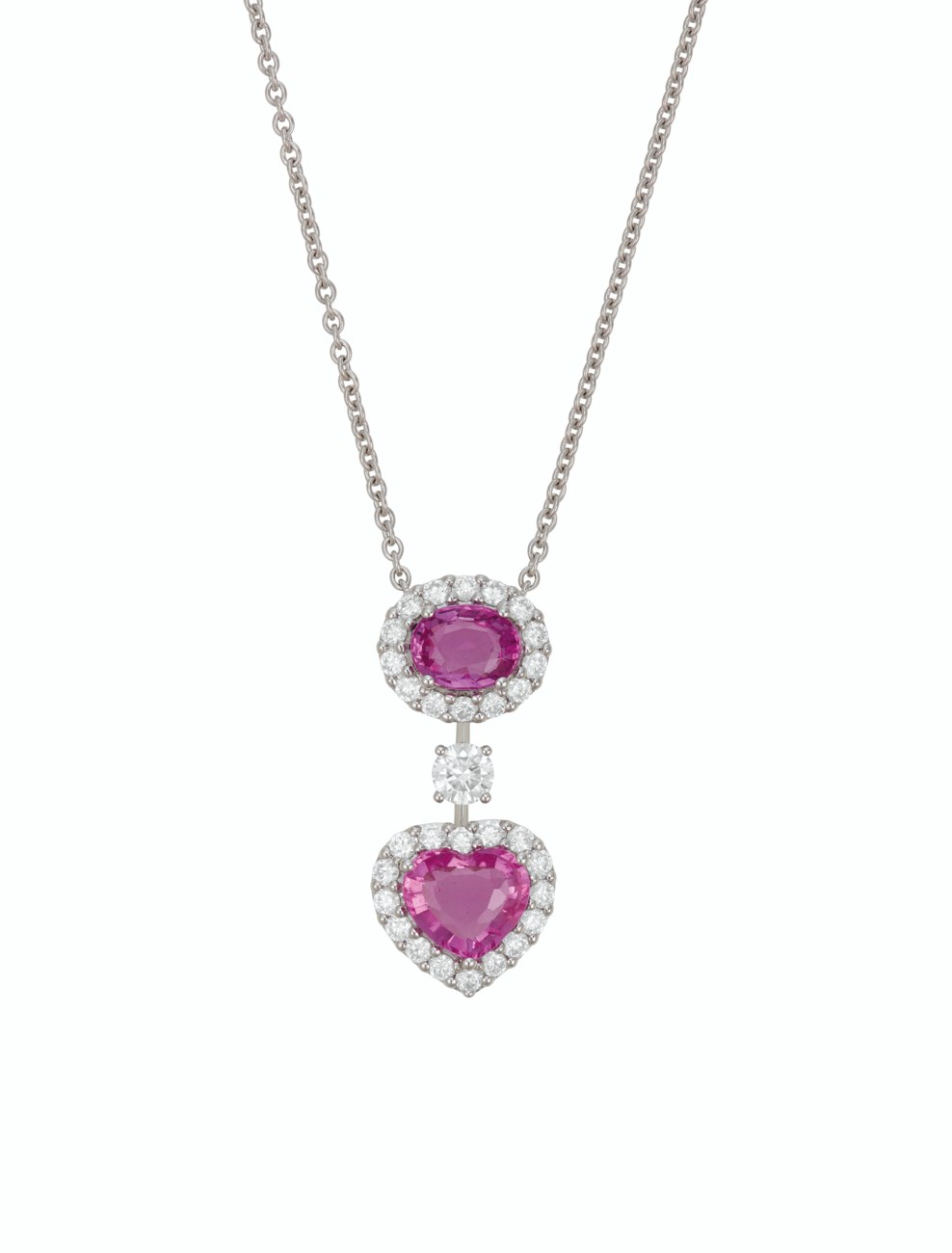 GRAFF PINK SAPPHIRE AND DIAMOND PENDANT NECKLACE | Christie's