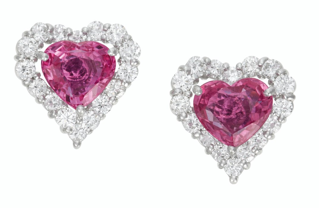 GRAFF PINK SAPPHIRE AND DIAMOND EARRINGS | Christie's