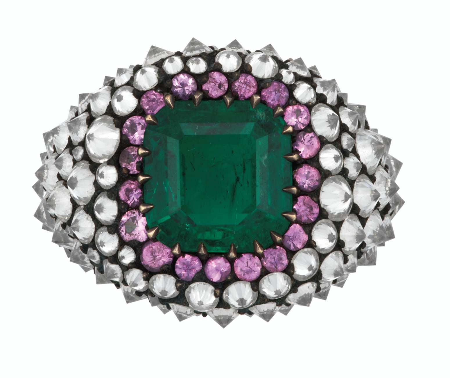 JAR EMERALD, COLORED SAPPHIRE AND DIAMOND RING | Christie's