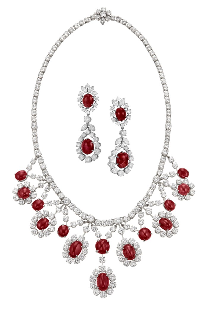 VAN CLEEF & ARPELS SET OF RUBY AND DIAMOND JEWELRY | Christie's