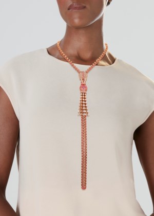 VAN CLEEF & ARPELS PINK SAPPHIRE AND DIAMOND 'ZIP' NECKLACE | Christie's