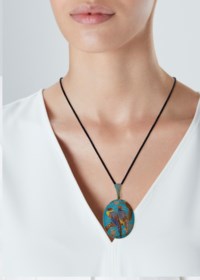 ALEXIS FALIZE ANTIQUE REVERSIBLE ENAMEL LOCKET