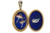 ALEXIS FALIZE ANTIQUE REVERSIBLE ENAMEL LOCKET