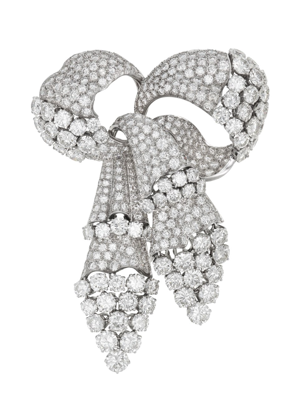 AN ELEGANT BULGARI DIAMOND BOW BROOCH | Christie's
