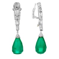 CARTIER EMERALD AND DIAMOND EARRINGS | Christie's