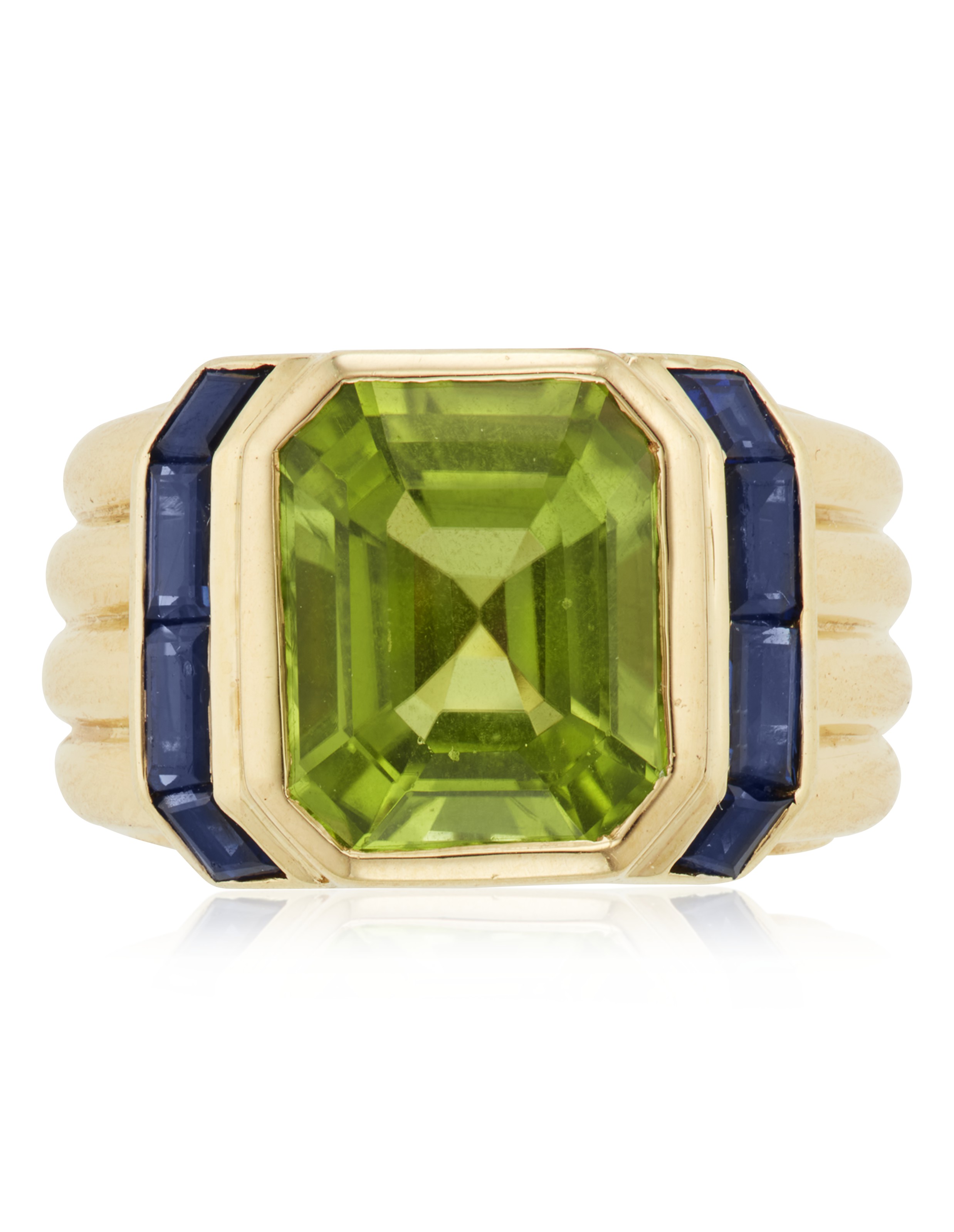 BULGARI PERIDOT AND SAPPHIRE RING, | Christie’s