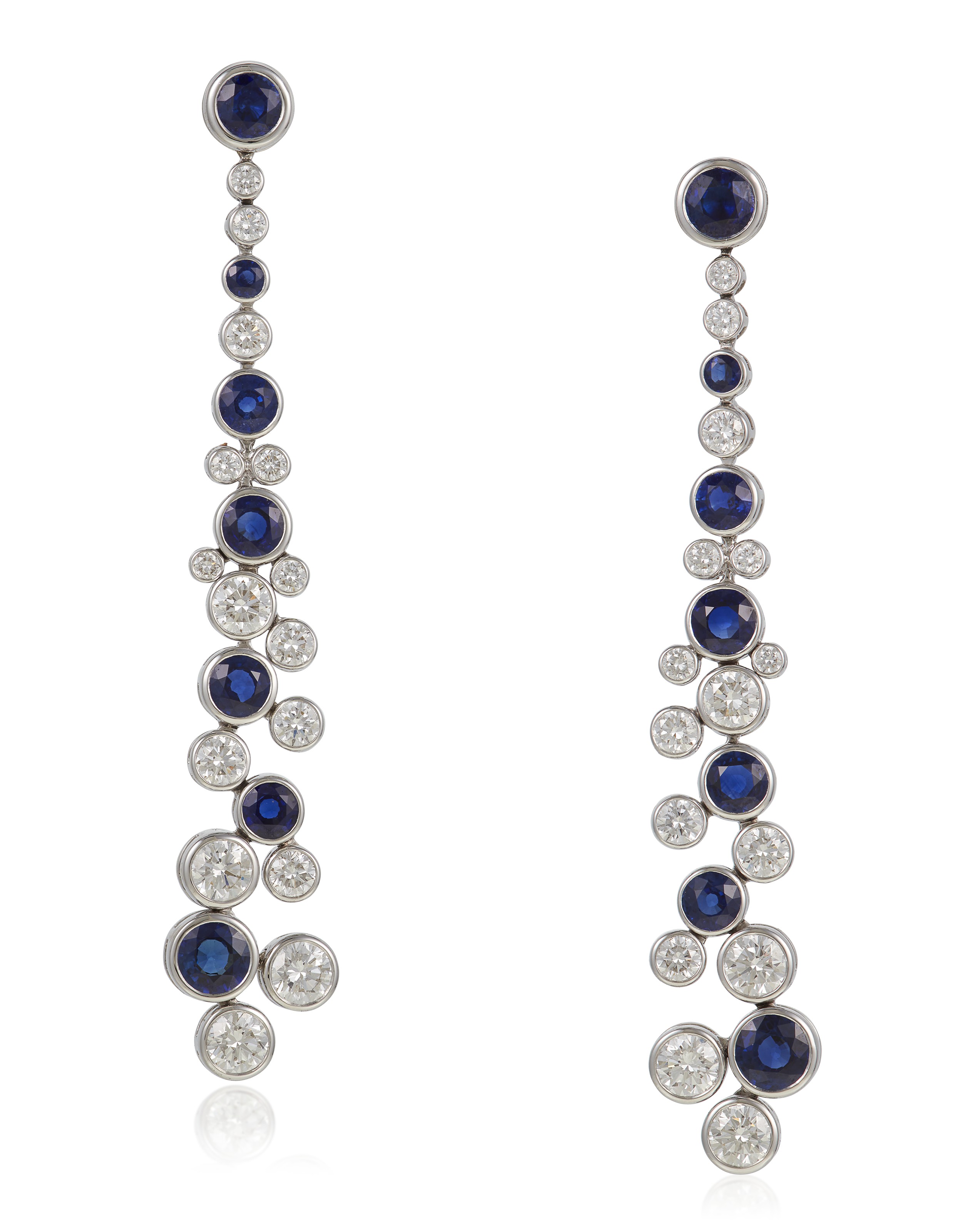 NO RESERVE ~ GRAFF 'INFINITY' SAPPHIRE AND DIAMOND EARRINGS, | Christie’s