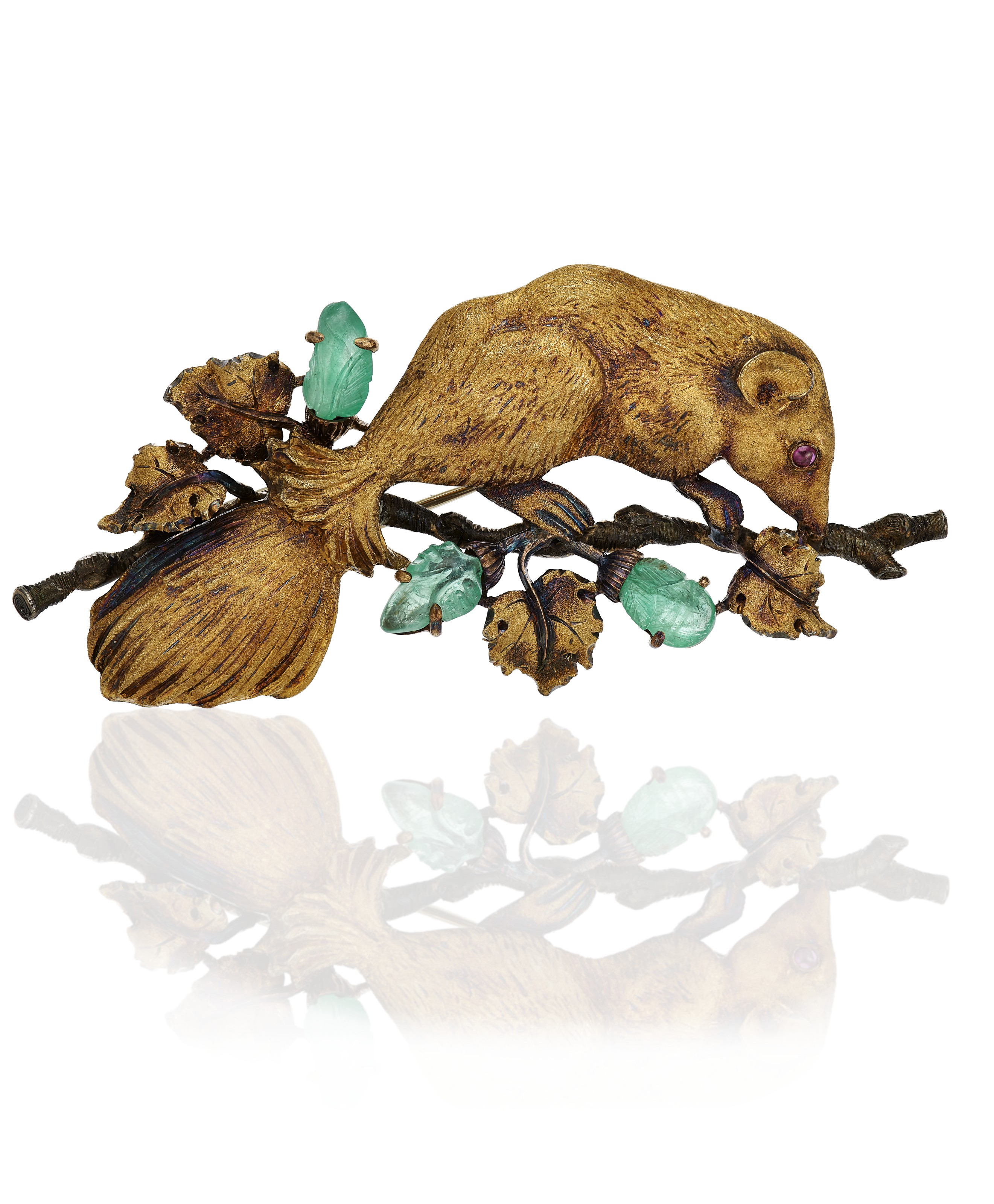 BUCCELLATI CARVED EMERALD AND GOLD BROOCH, | Christie’s