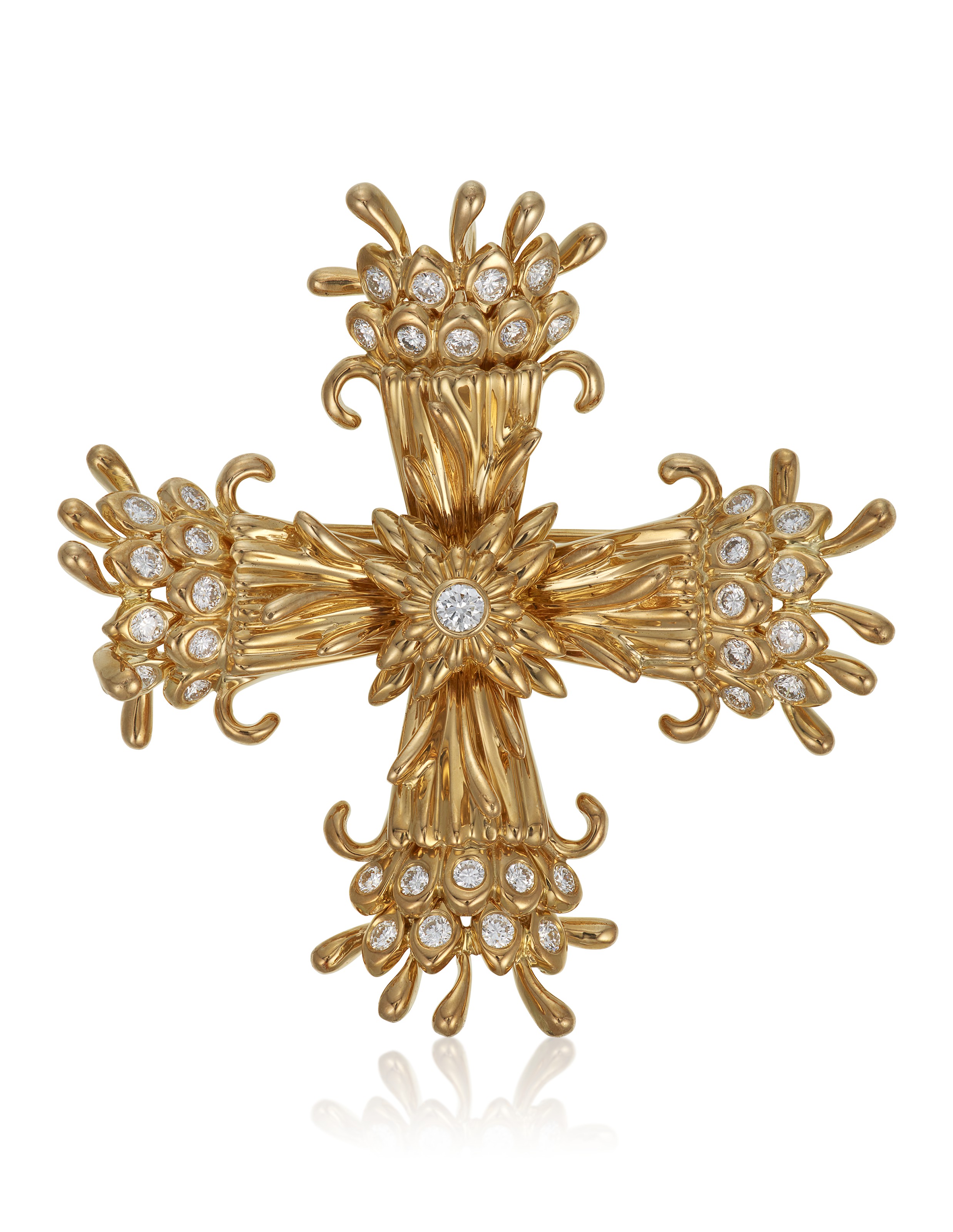 TIFFANY & CO. SCHLUMBERGER DIAMOND CROSS PENDANT BROOCH, | Christie’s