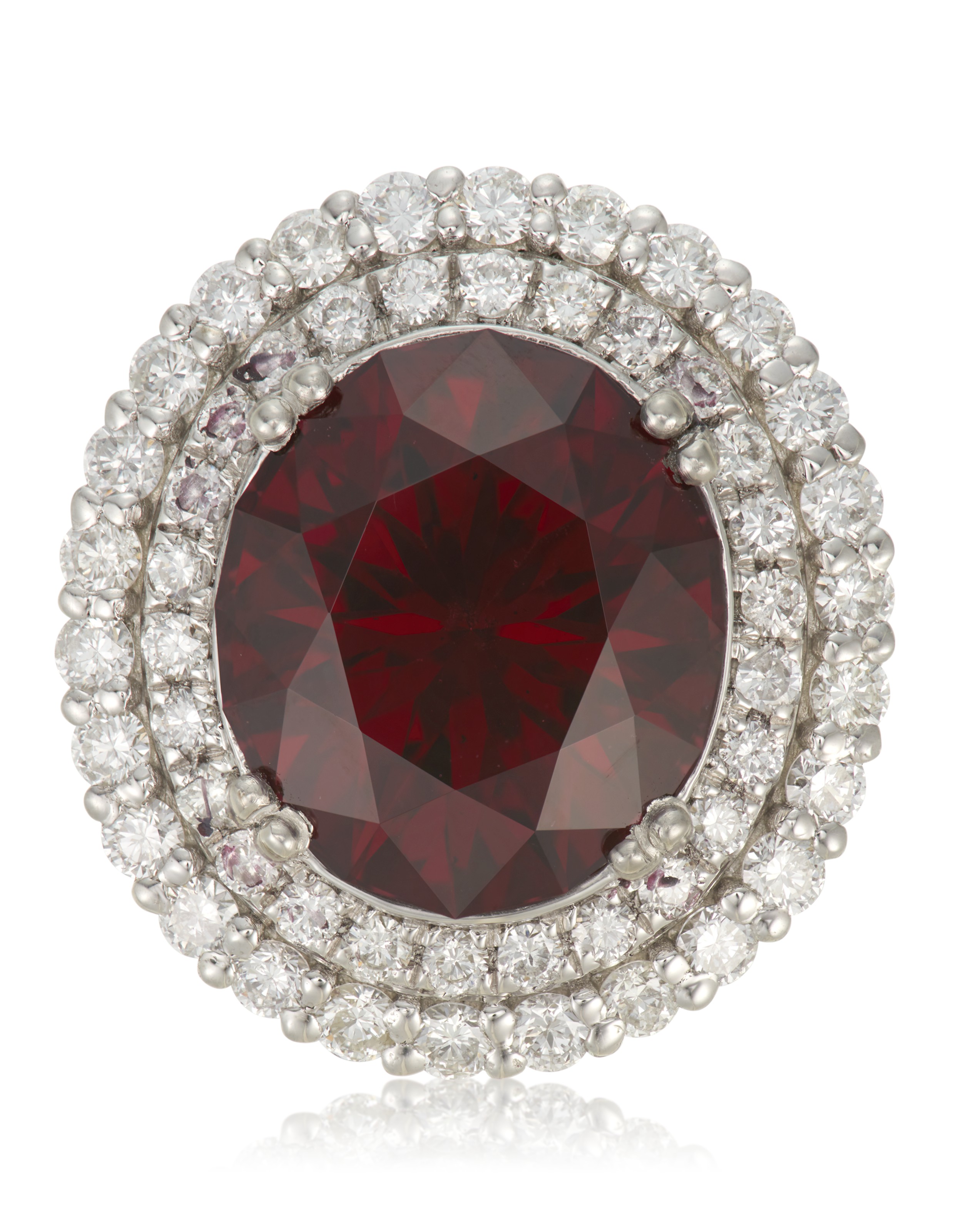 GARNET AND DIAMOND RING, | Christie’s