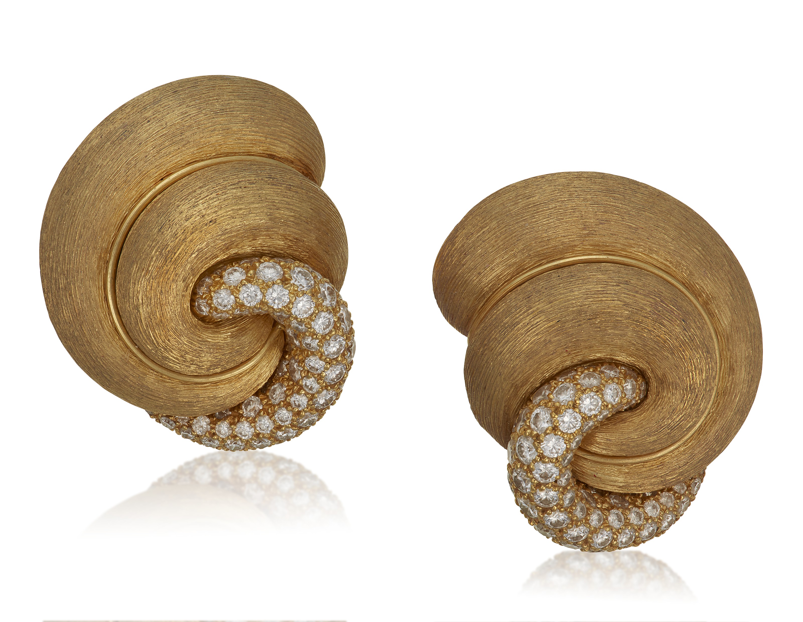 HENRY DUNAY DIAMOND AND GOLD EARRINGS, | Christie’s