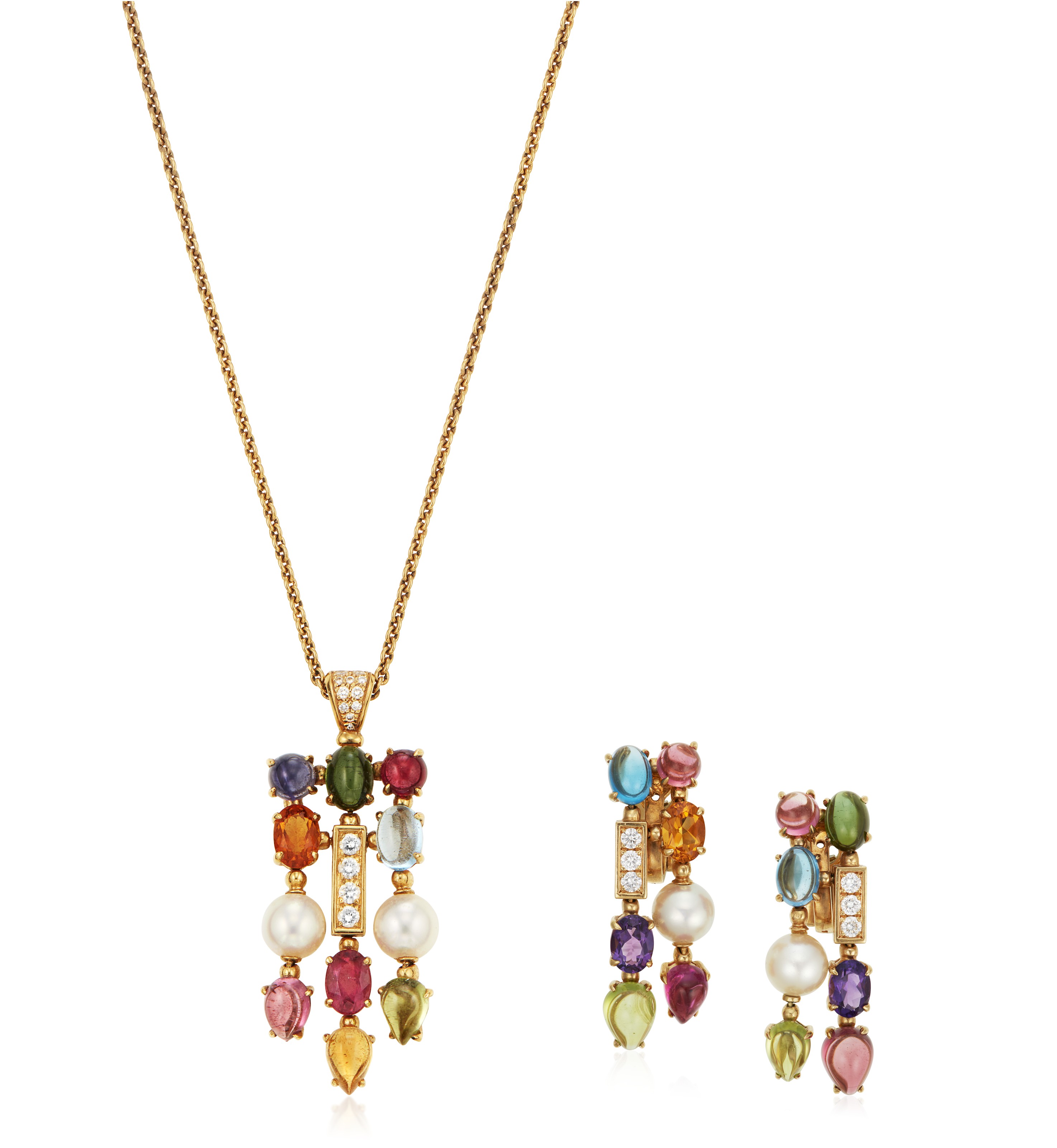BULGARI SET OF DIAMOND AND MULTI-GEM 'ALLEGRA' JEWELRY, | Christie’s