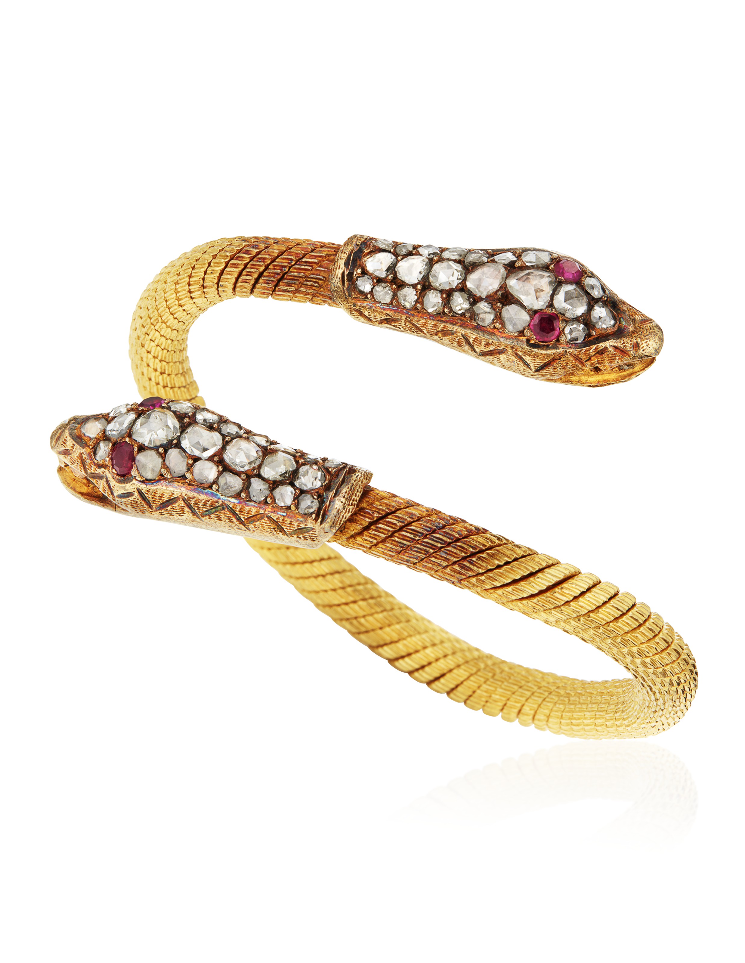 DIAMOND AND RUBY SNAKE BRACELET, | Christie’s