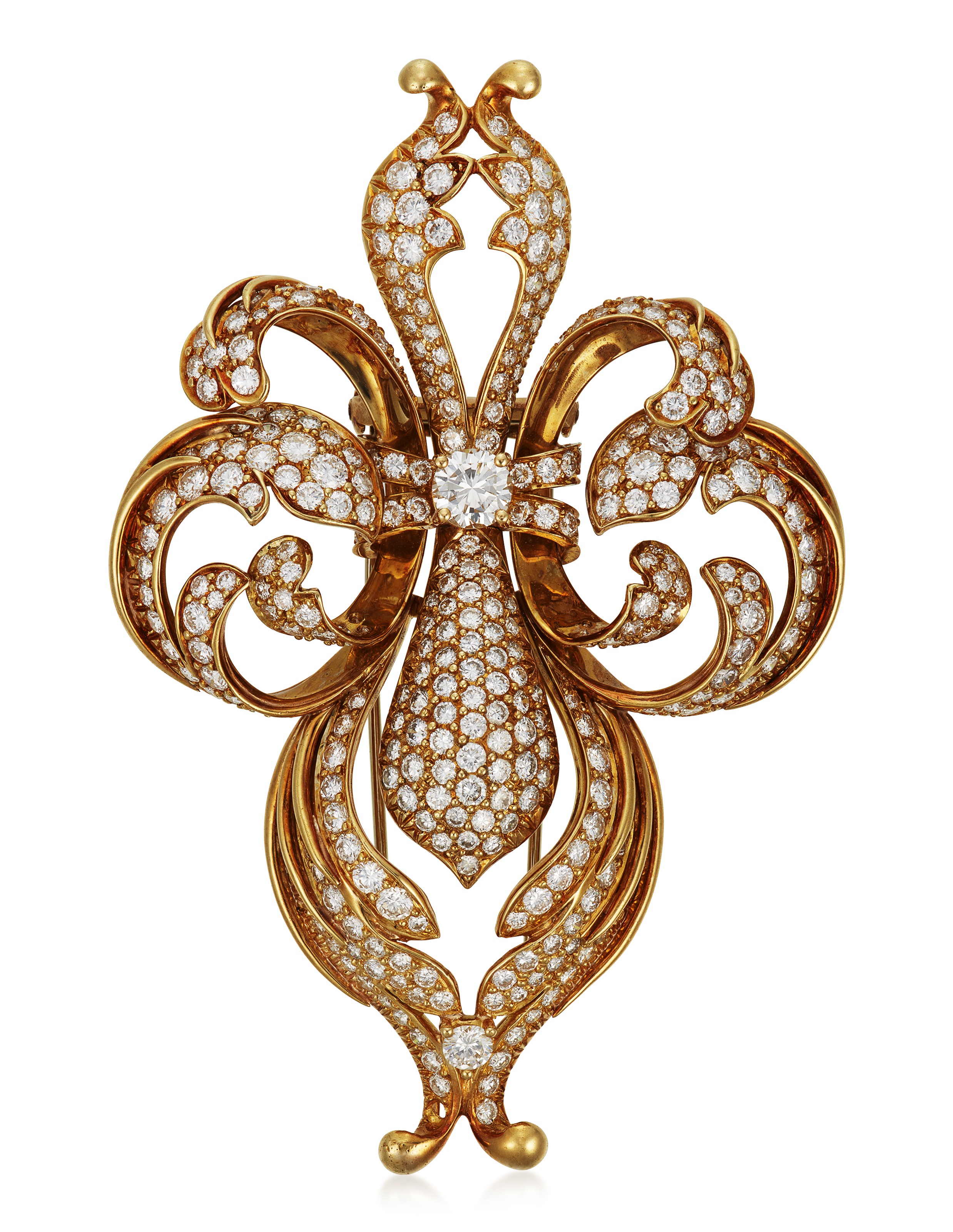 DIAMOND AND GOLD BROOCH, | Christie’s
