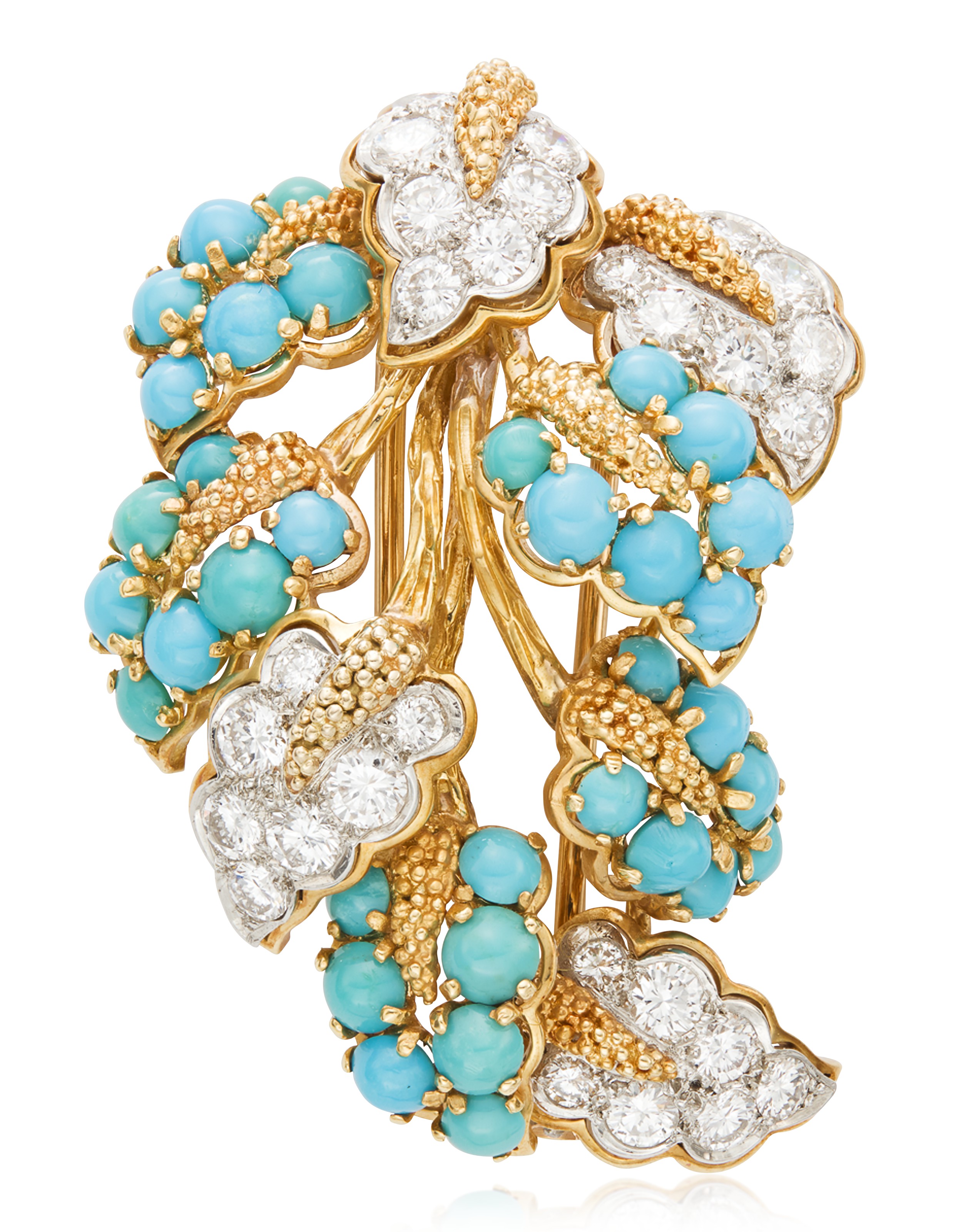 CARTIER TURQUOISE AND DIAMOND BROOCH, | Christie’s
