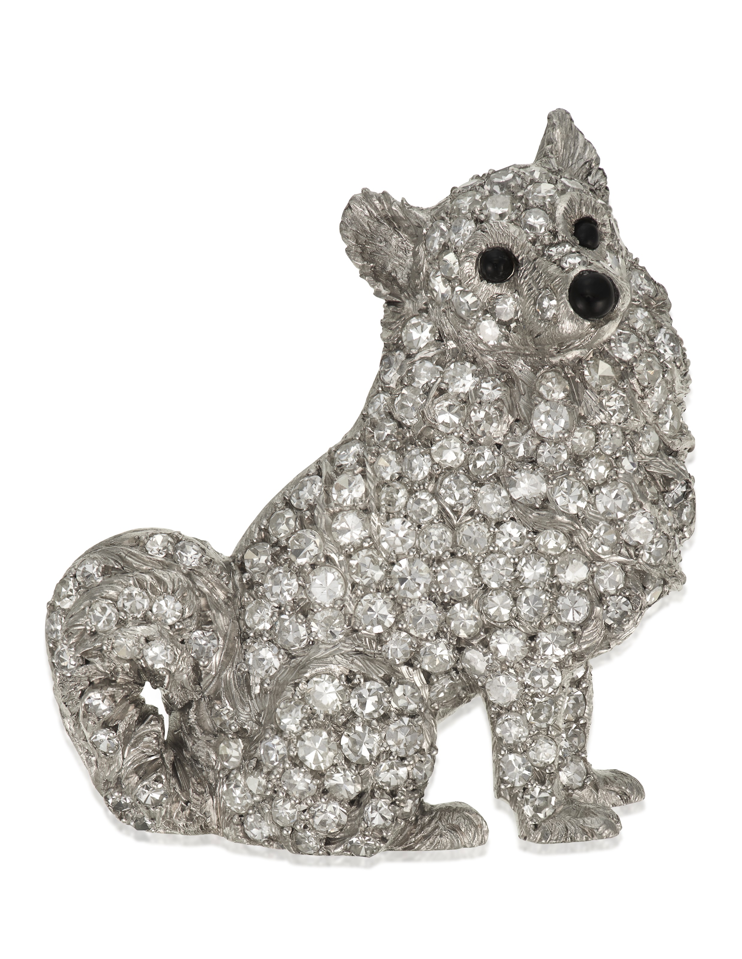 DIAMOND AND ONYX DOG BROOCH, | Christie’s