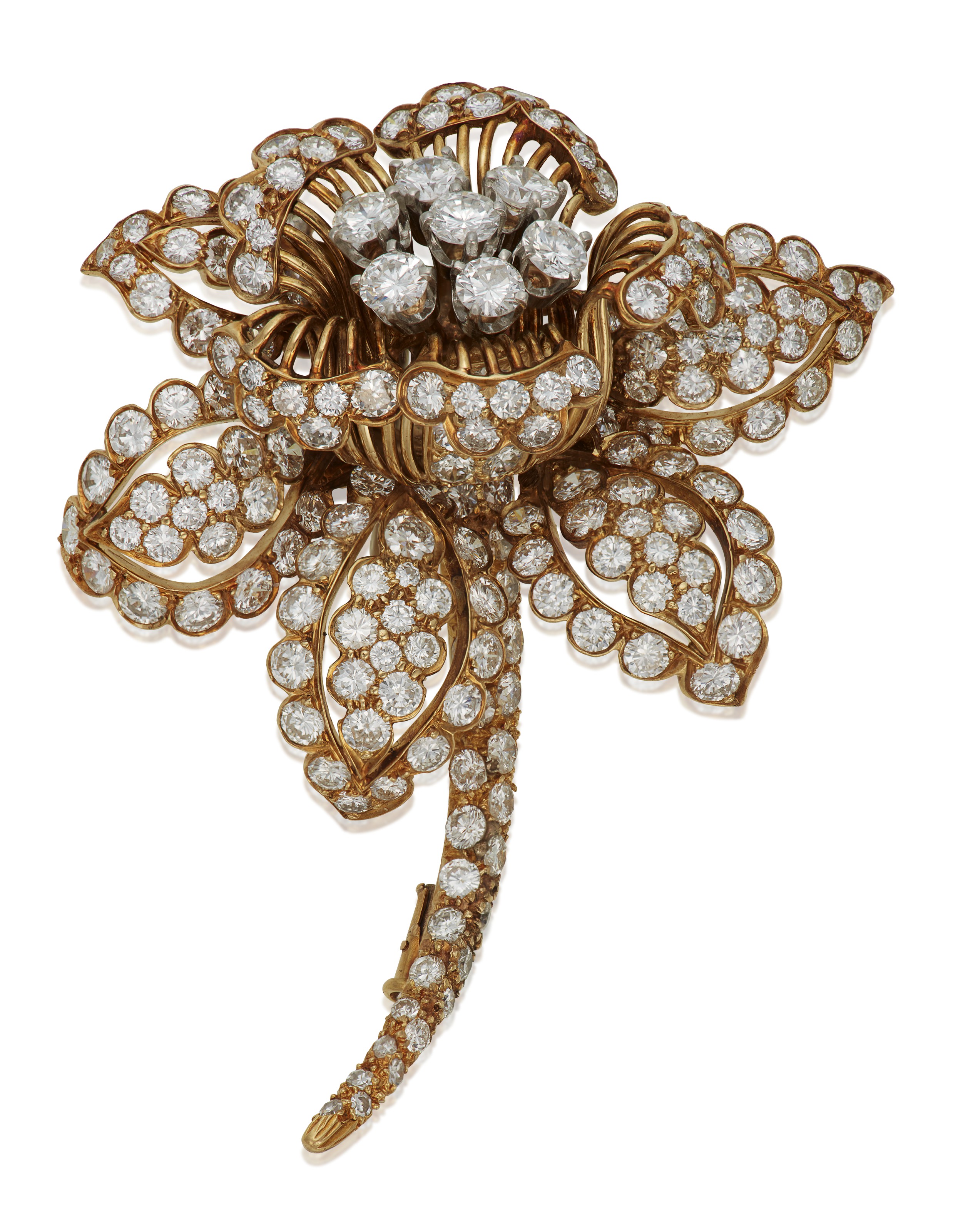 DAVID WEBB DIAMOND FLOWER BROOCH, | Christie’s