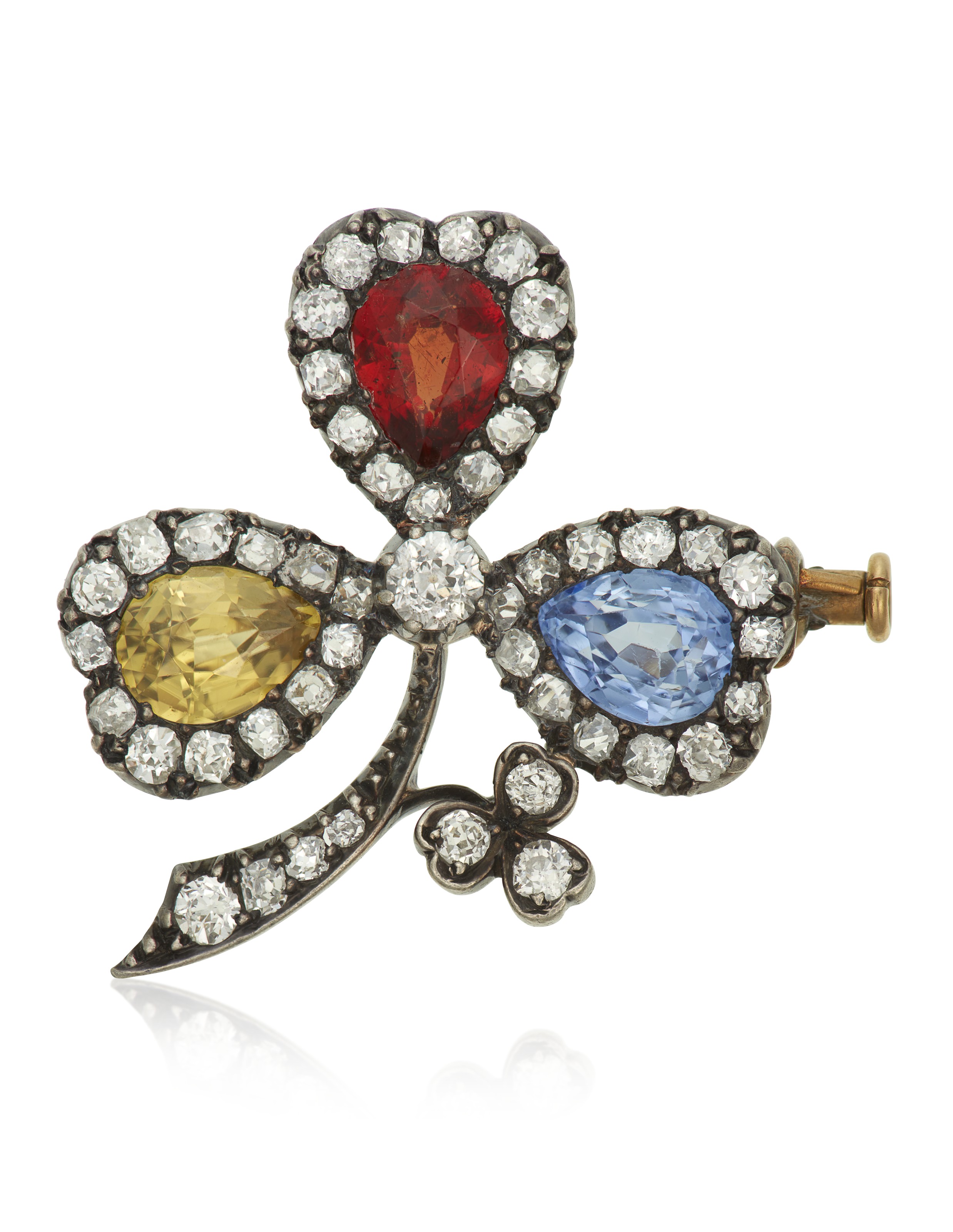 ANTIQUE DIAMOND AND MULTI-GEM BROOCH, | Christie’s