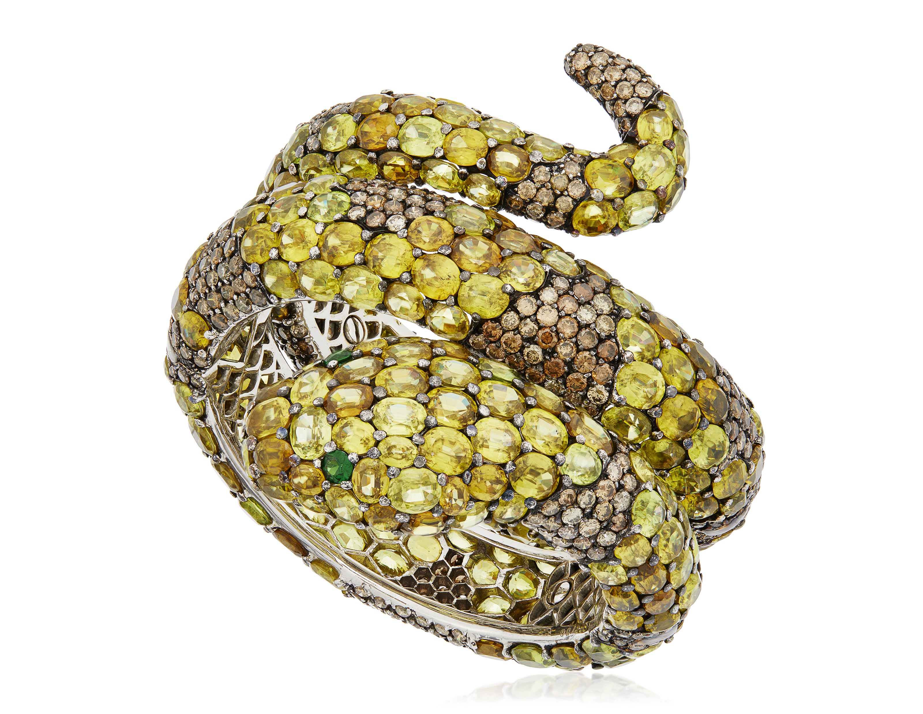COLORED DIAMOND AND MULTI-GEM SNAKE BRACELET, | Christie’s