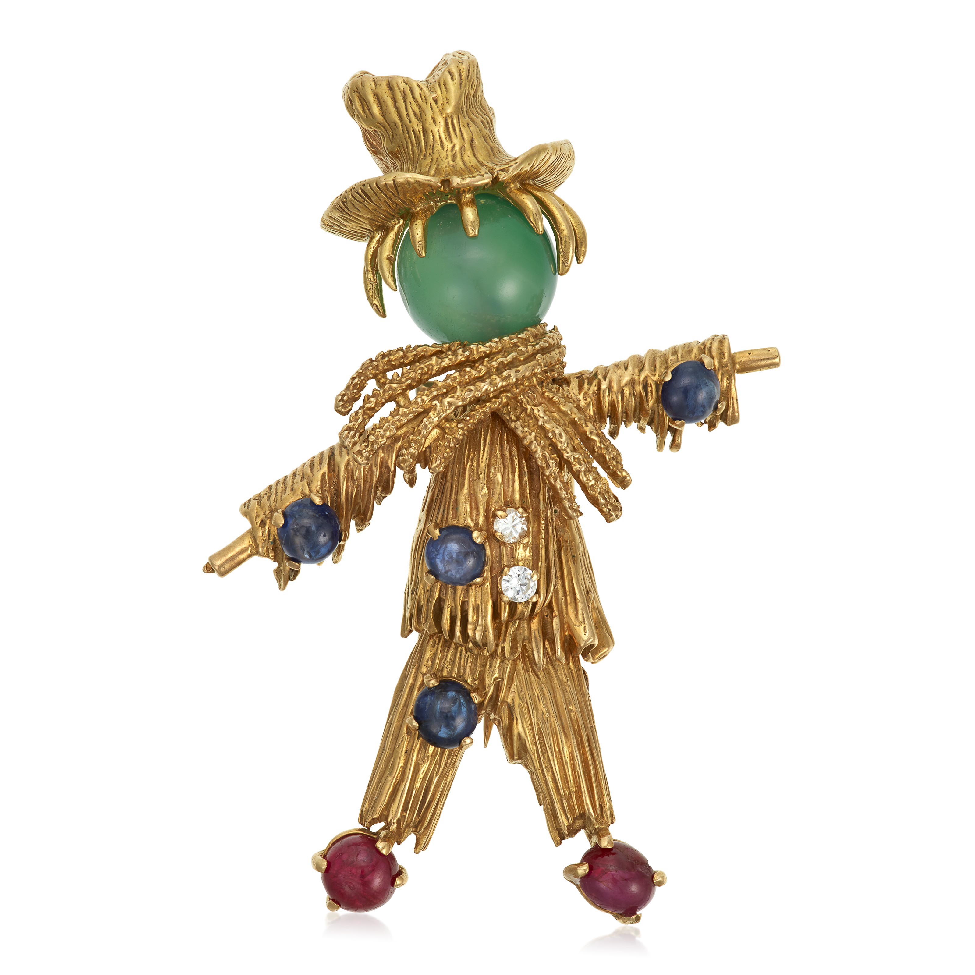 VAN CLEEF & ARPELS DIAMOND AND MULTI-GEM 'SCARECROW' BROOCH, | Christie’s