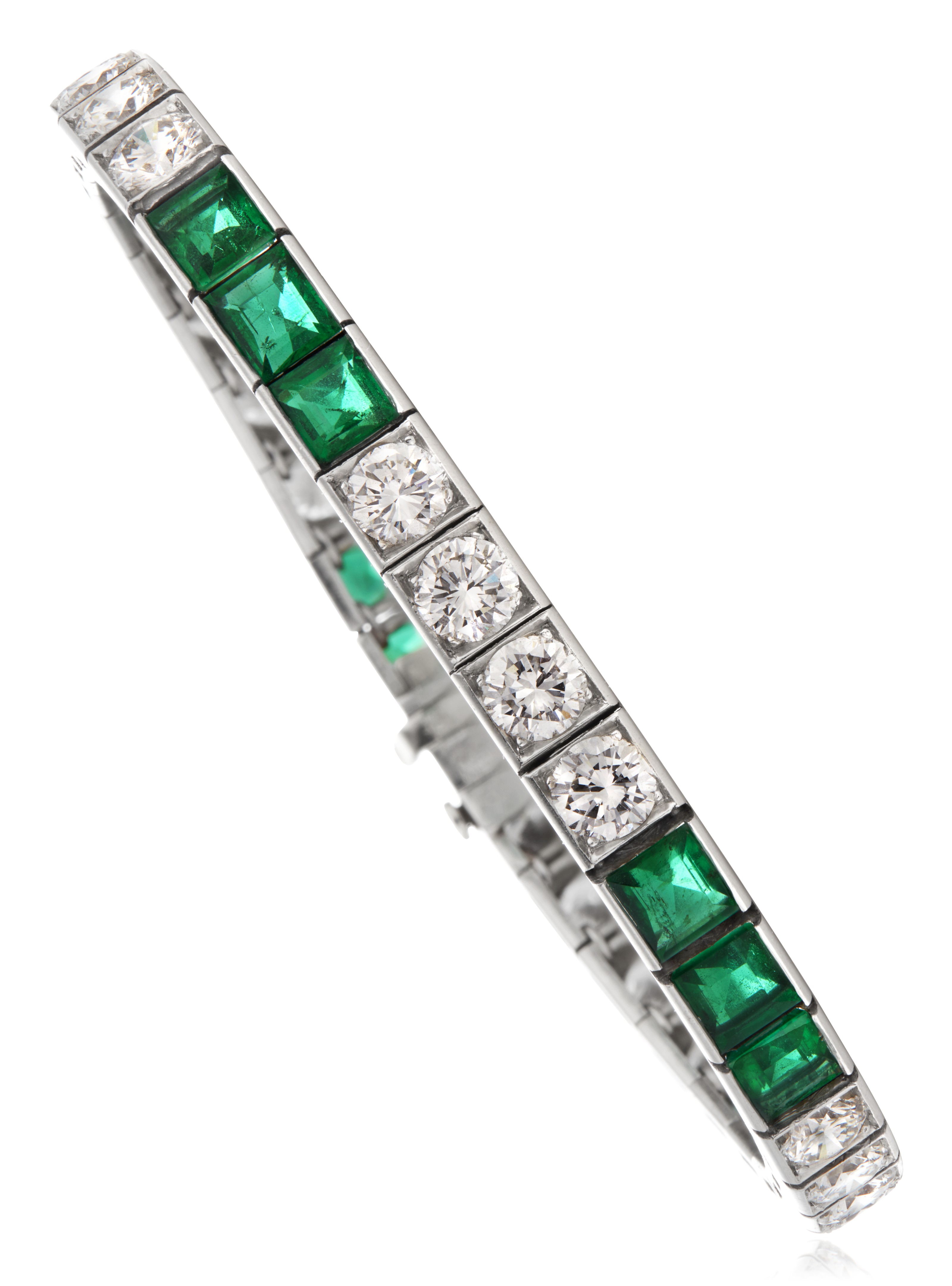 DIAMOND AND EMERALD LINE BRACELET, | Christie’s