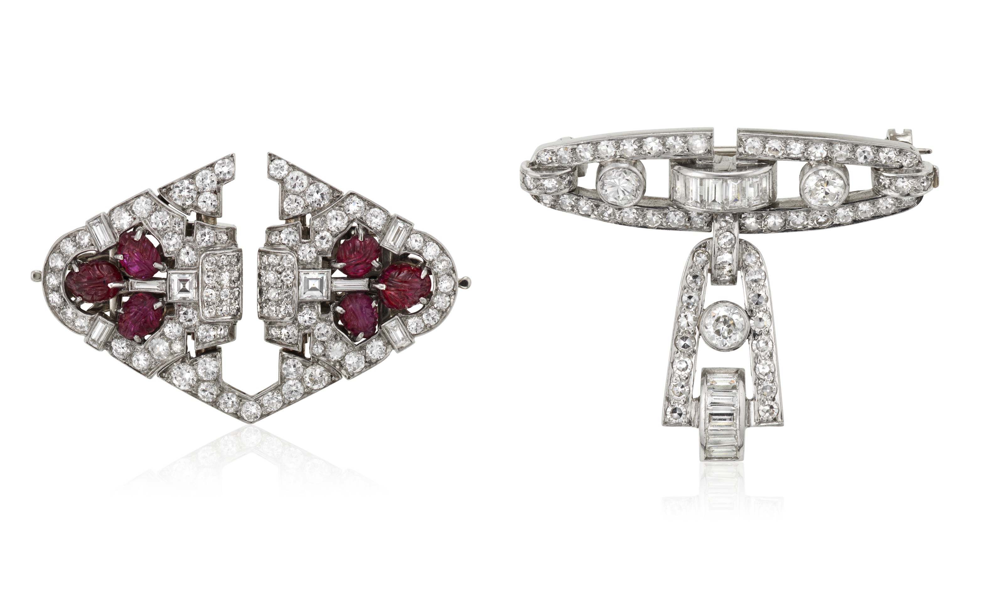 ART DECO RUBY AND DIAMOND BROOCH, | Christie’s
