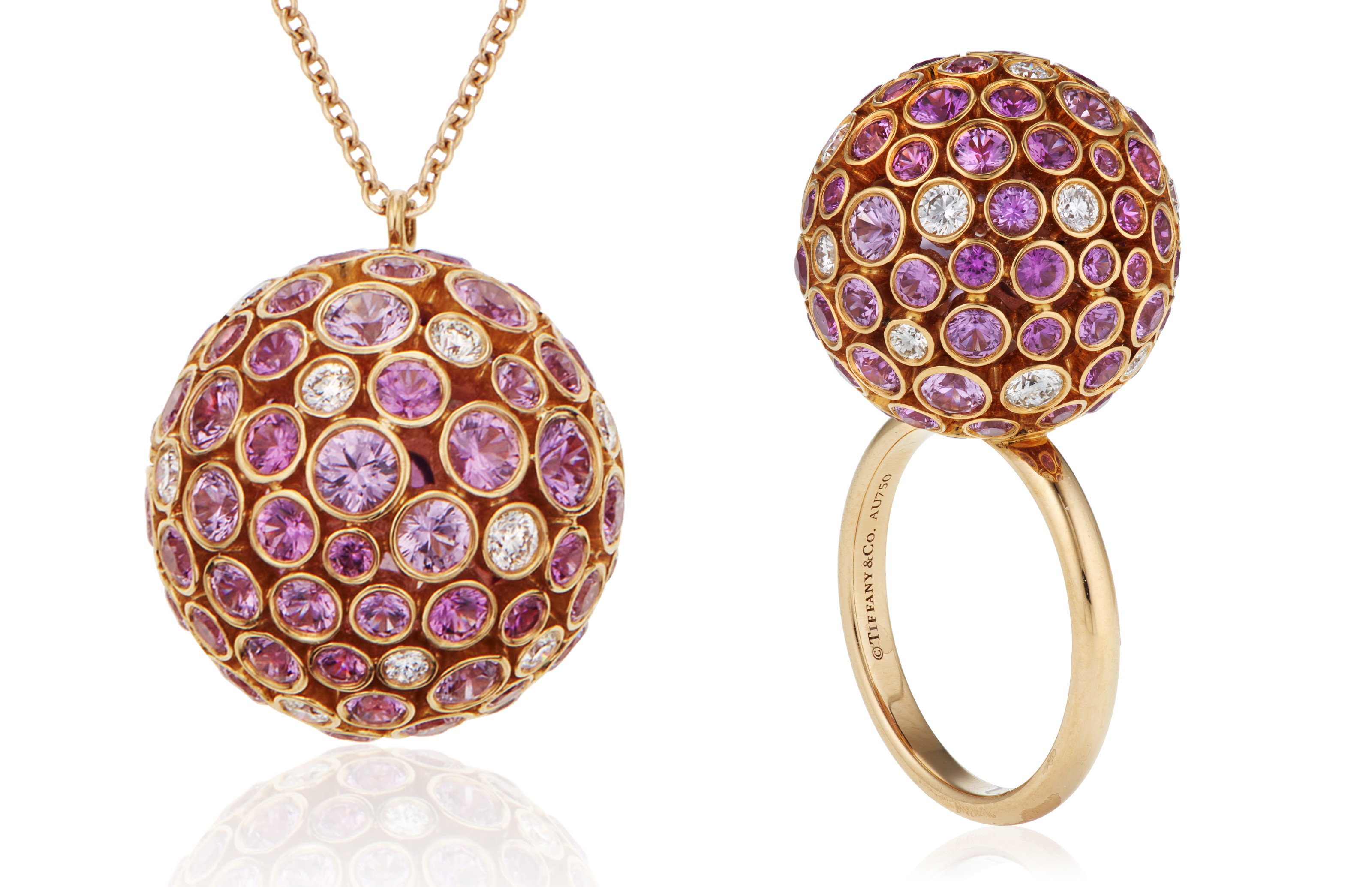 NO RESERVE | TIFFANY & CO. PINK SAPPHIRE AND DIAMOND 'PRISM' JEWELRY ...