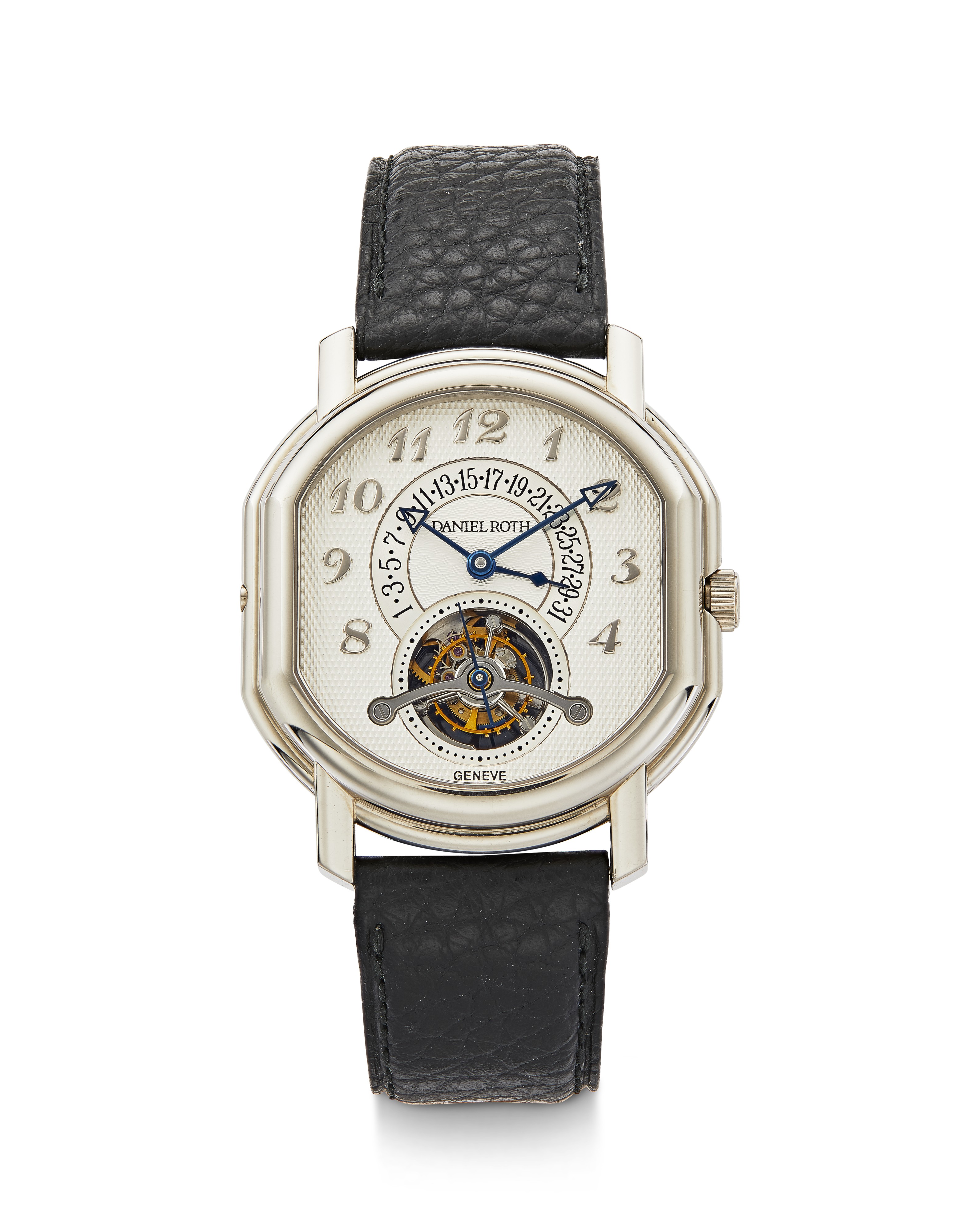 DANIEL ROTH, TOURBILLON RETROGRADE DATE MODEL, 18K WHITE GOLD, NO.16 ...