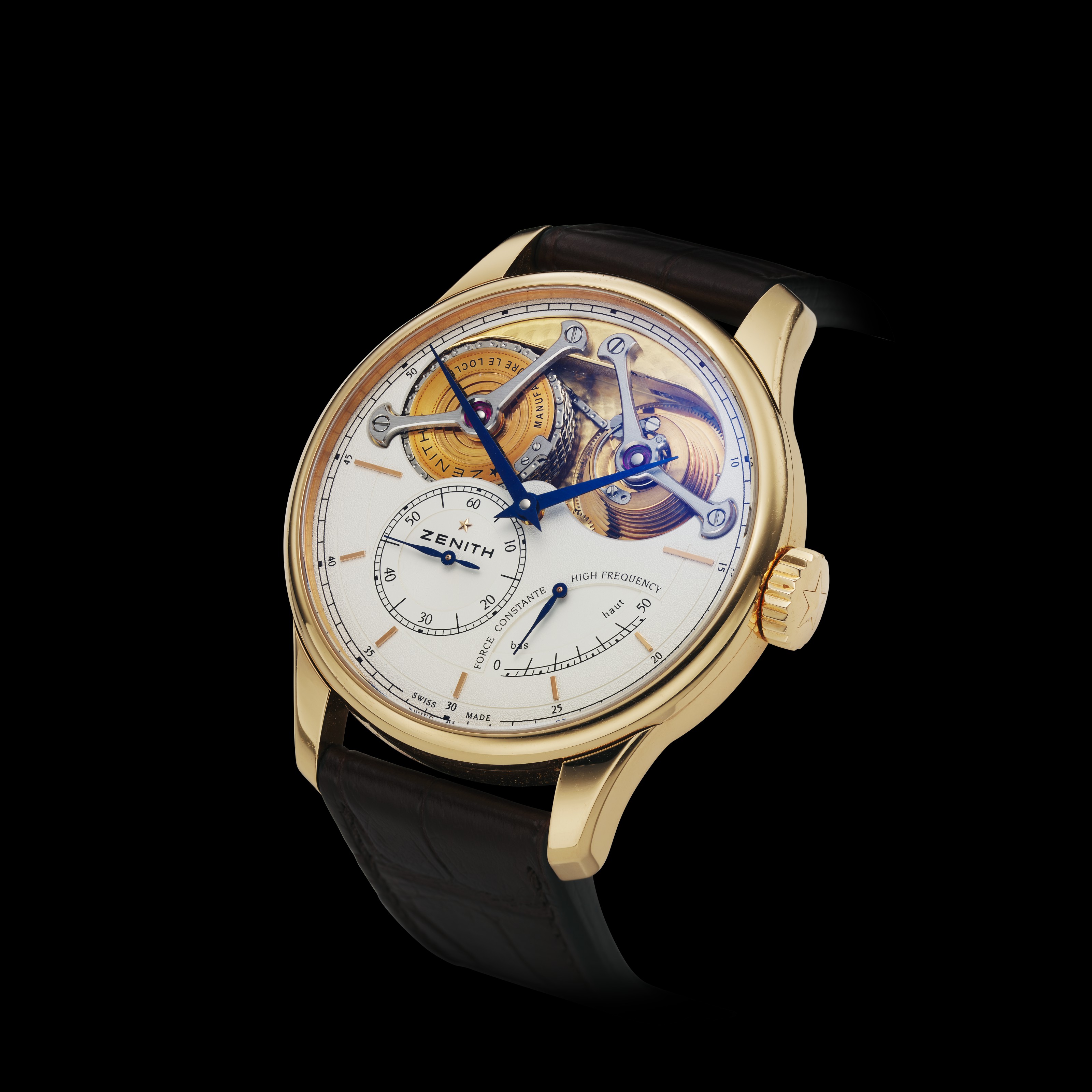 ZENITH, ACADEMY GEORGES FAVRE-JACOT 150TH ANNIVERSARY, 18K ROSE GOLD ...