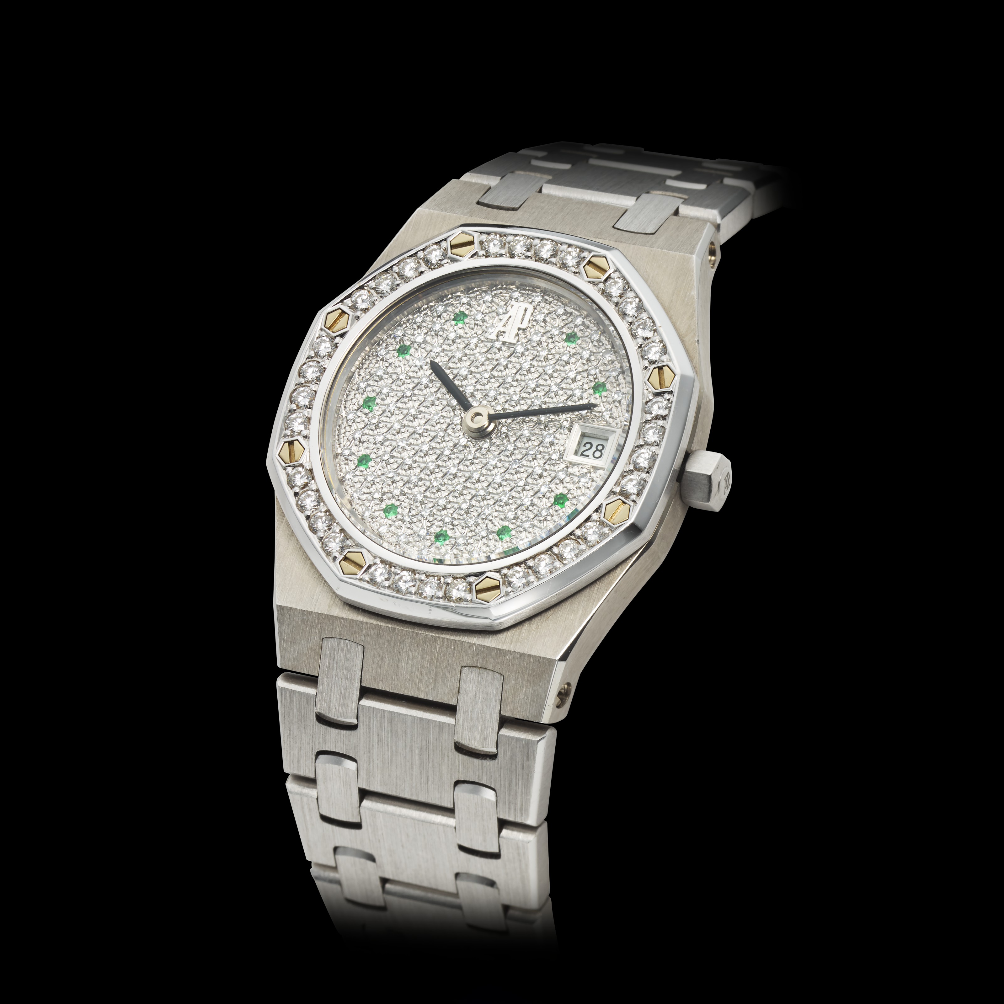 AUDEMARS PIGUET, ROYAL OAK, 18K WHITE GOLD, DIAMONDS, REF. 66344BC ...