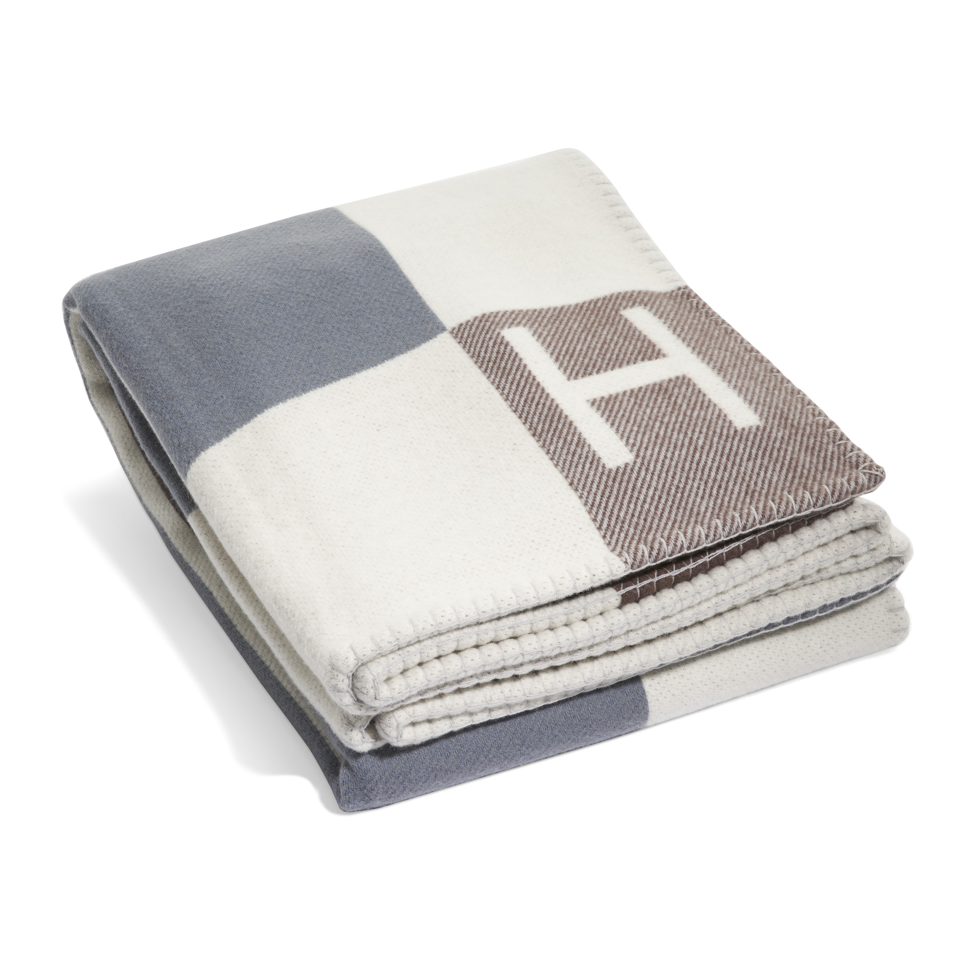 AN ÉCRU & GRIS VIBRATION AVALON THROW BLANKET, HERMÈS | Christie’s