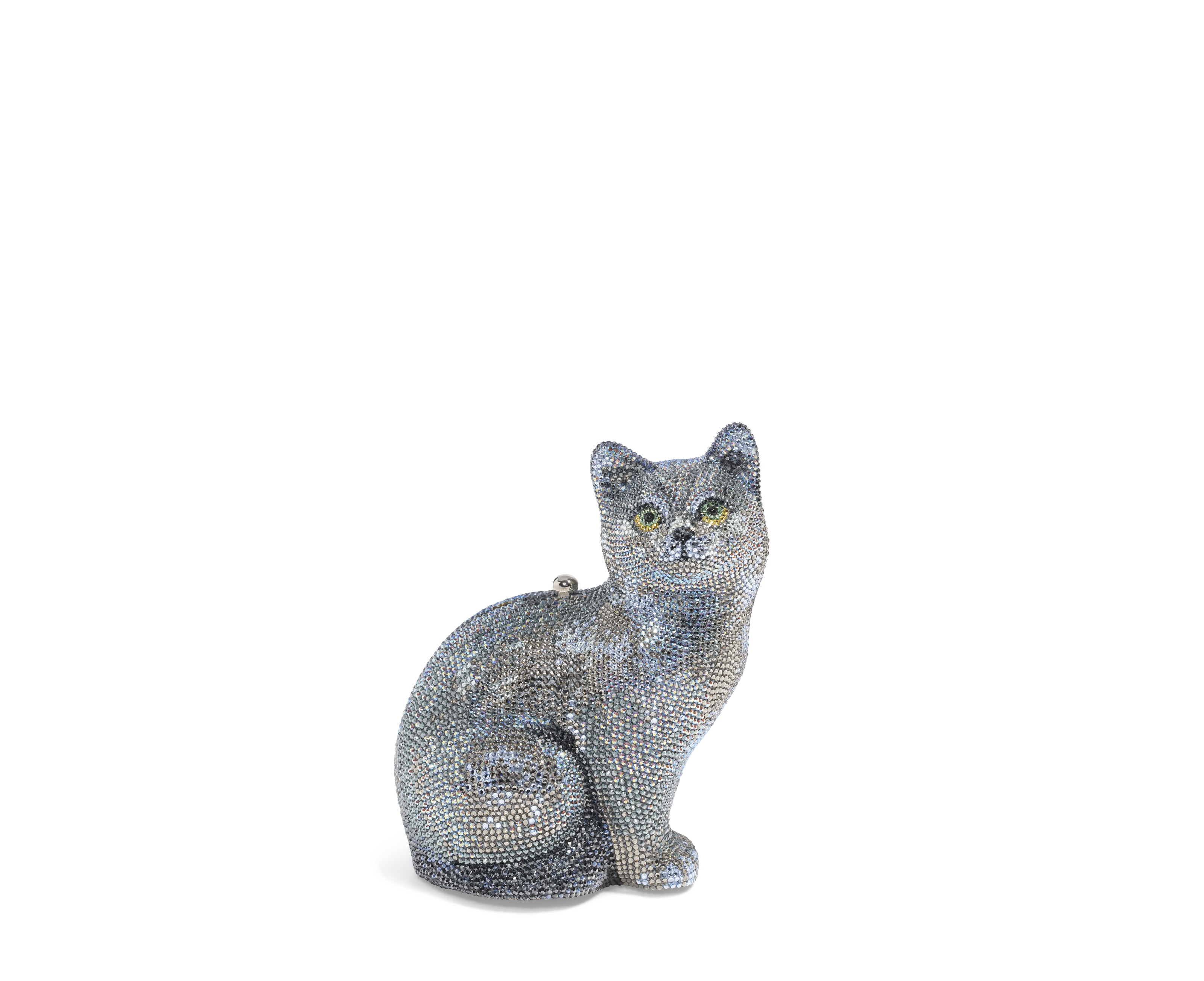 A BLUE & GREY CRYSTAL CAT MINAUDIÈRE, JUDITH LIEBER | Christie’s