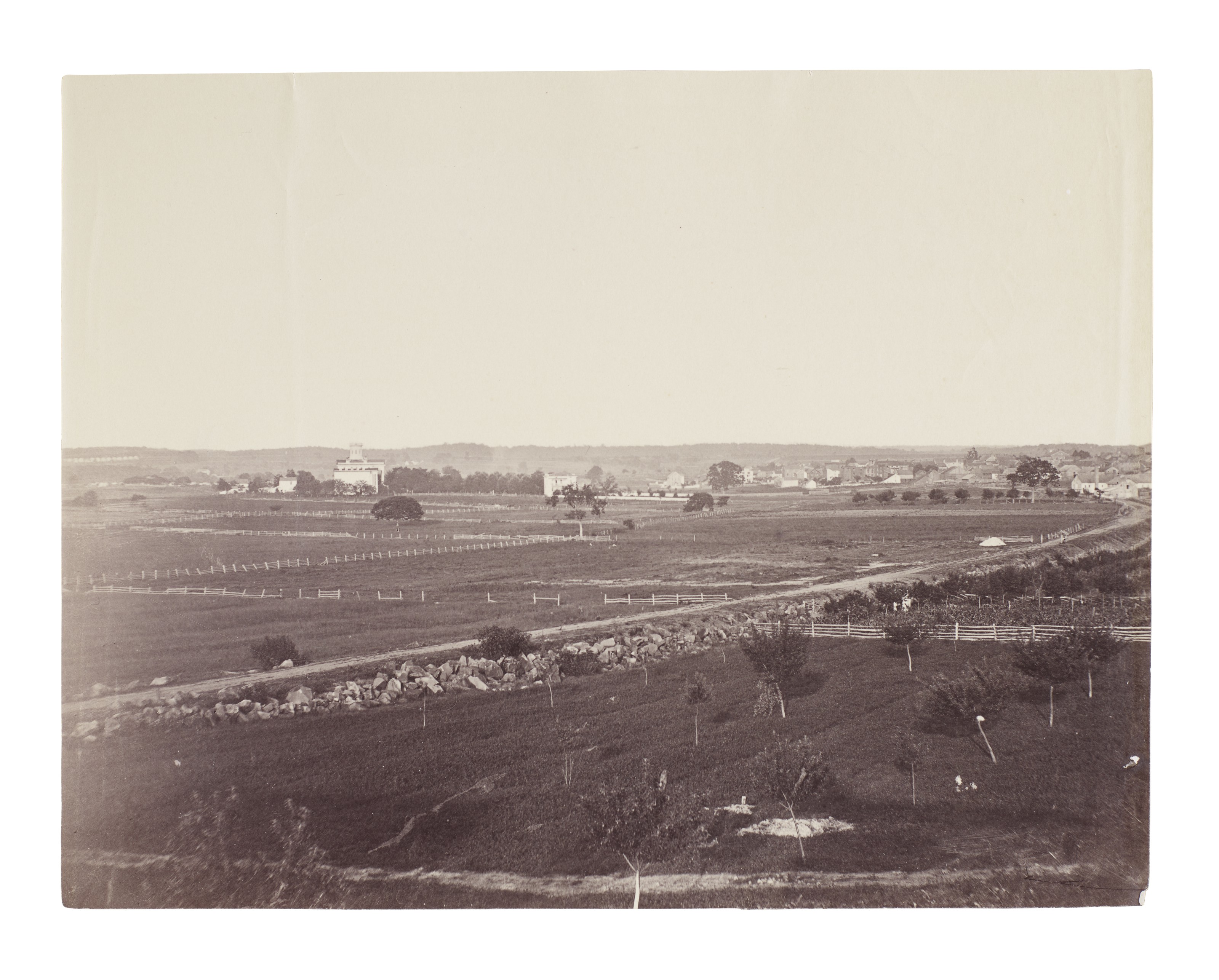 attributed to TIMOTHY H. O'SULLIVAN (1840-1882), Gettysburg from the ...