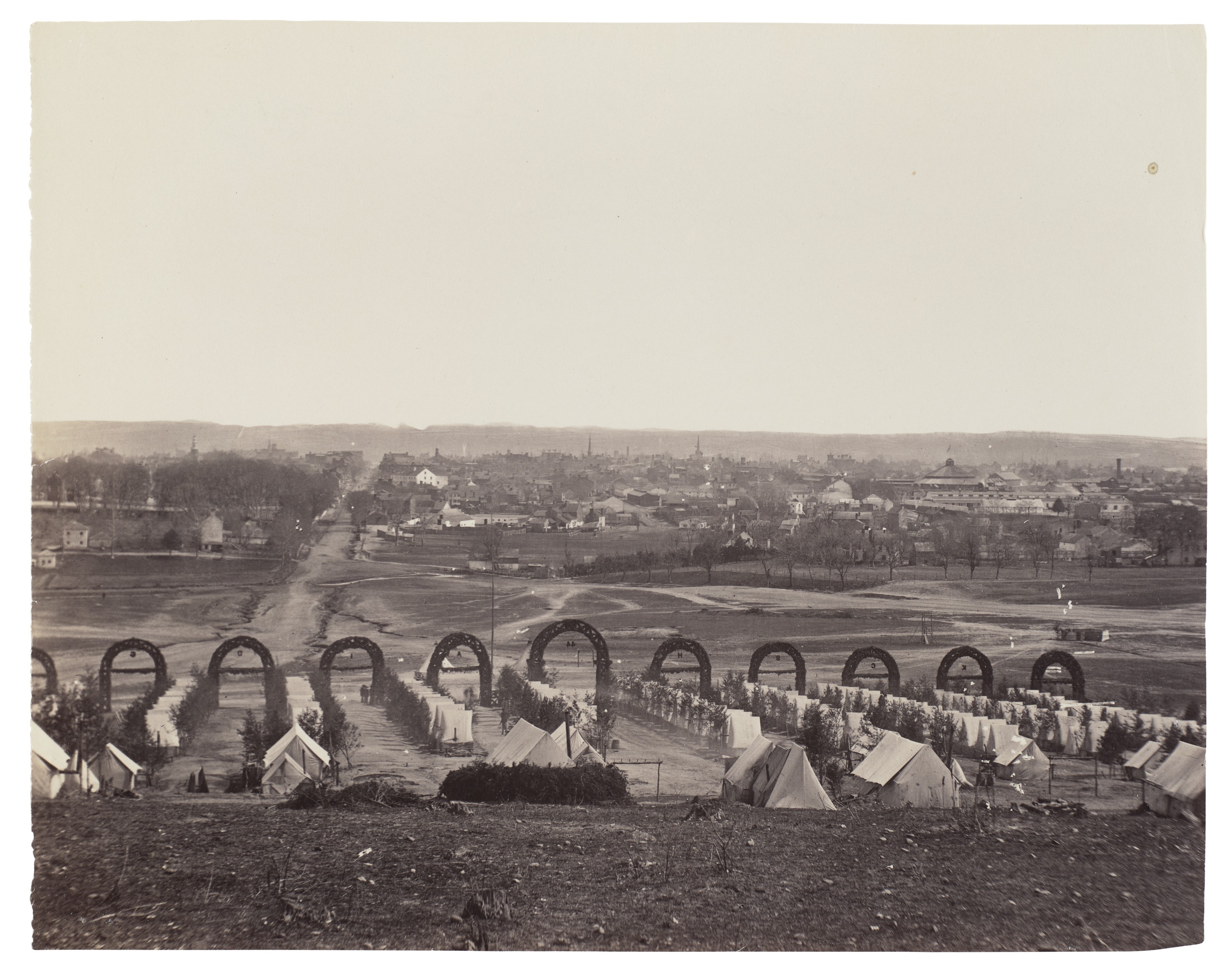 formerly attributed to MATHEW B. BRADY (1823?-1896), Camp of 44th New ...