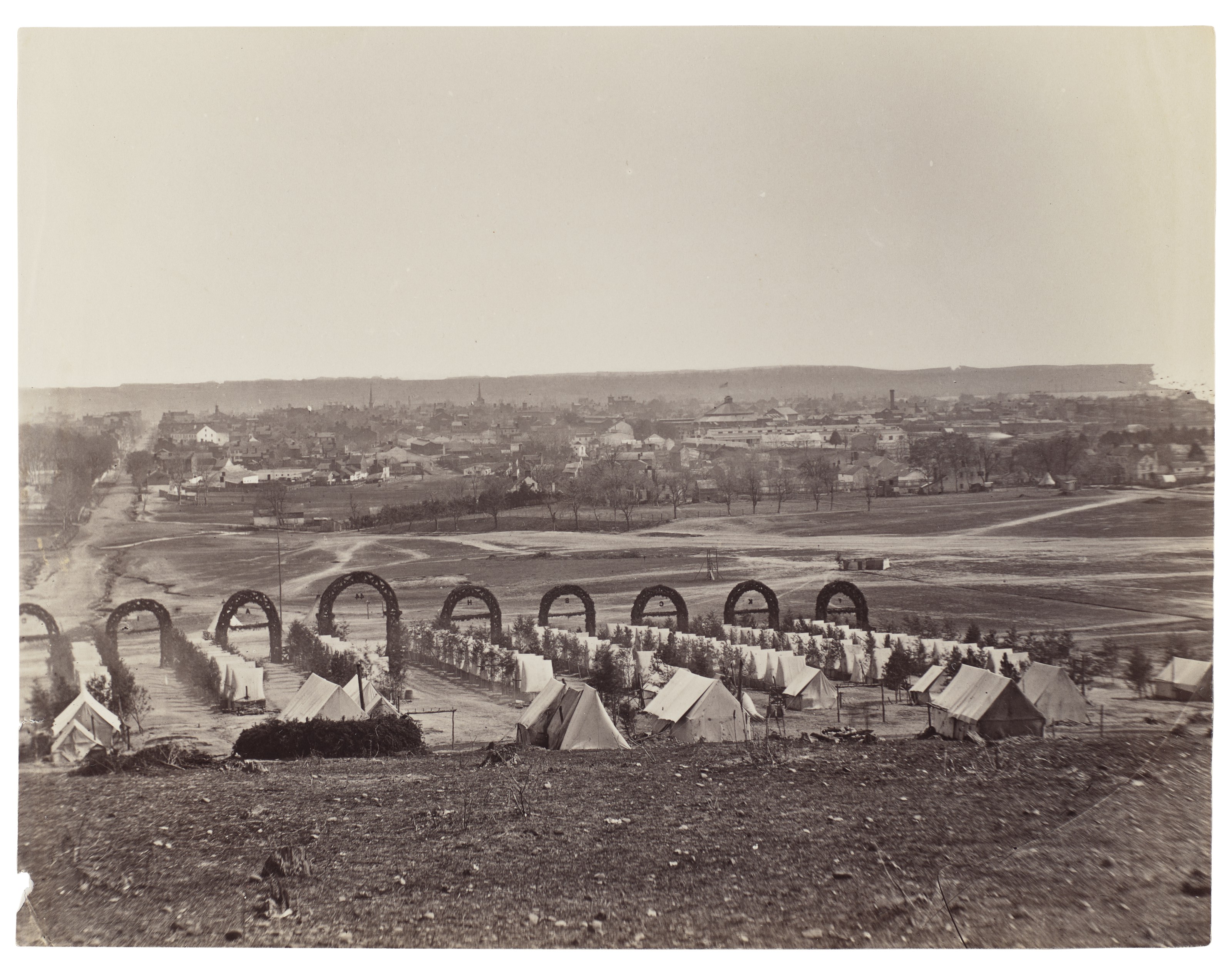 formerly attributed to MATHEW B. BRADY (1823?-1896), Camp of 44th New ...