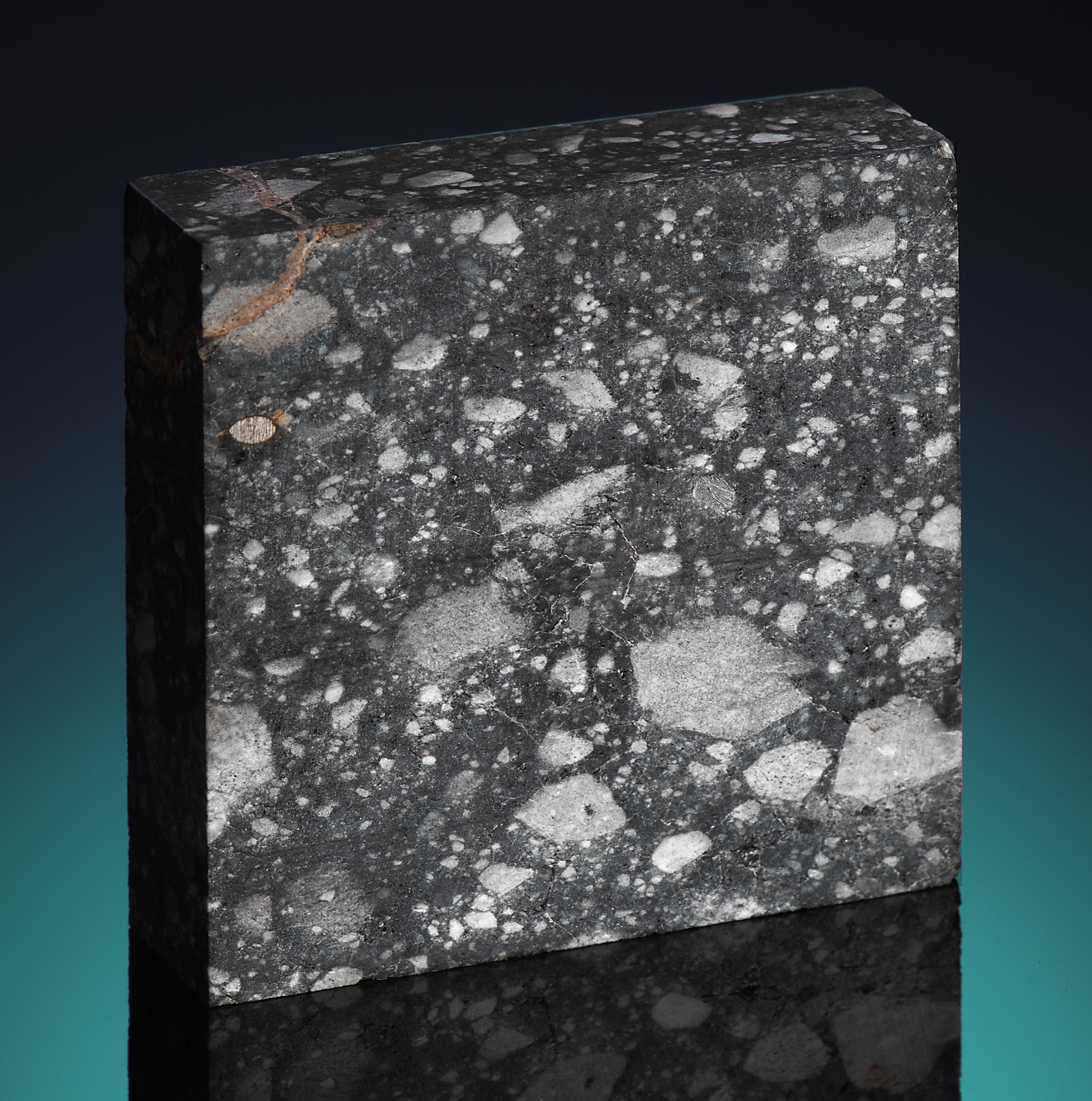 GEOMETRIC SAMPLE OF THE MOON — NWA 12691, Moon Rock — lunar feldspathic ...